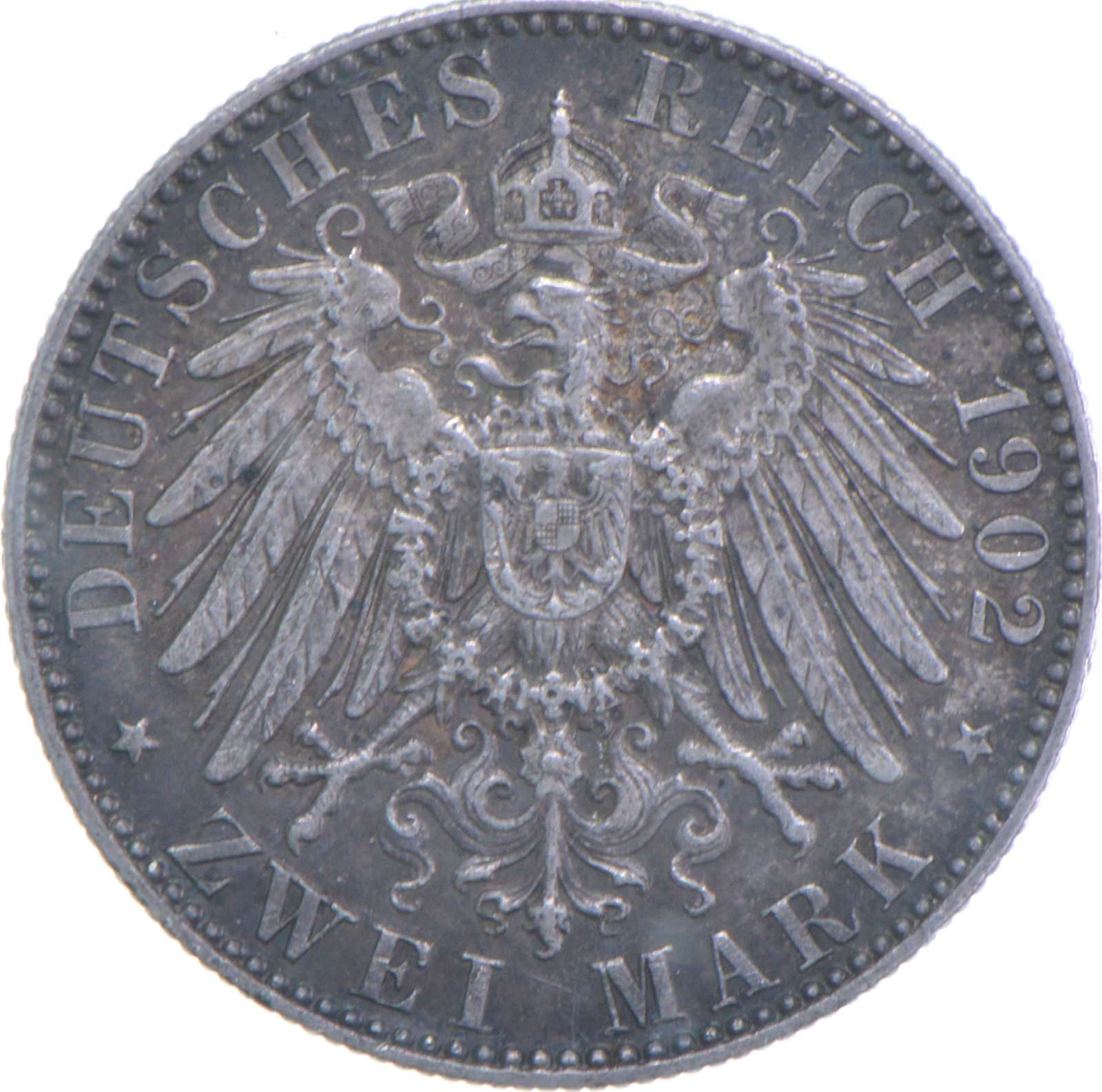 SILVER - WORLD Coin - 1902 Germany 2 Mark - Grand-Duchy Of Baden ...