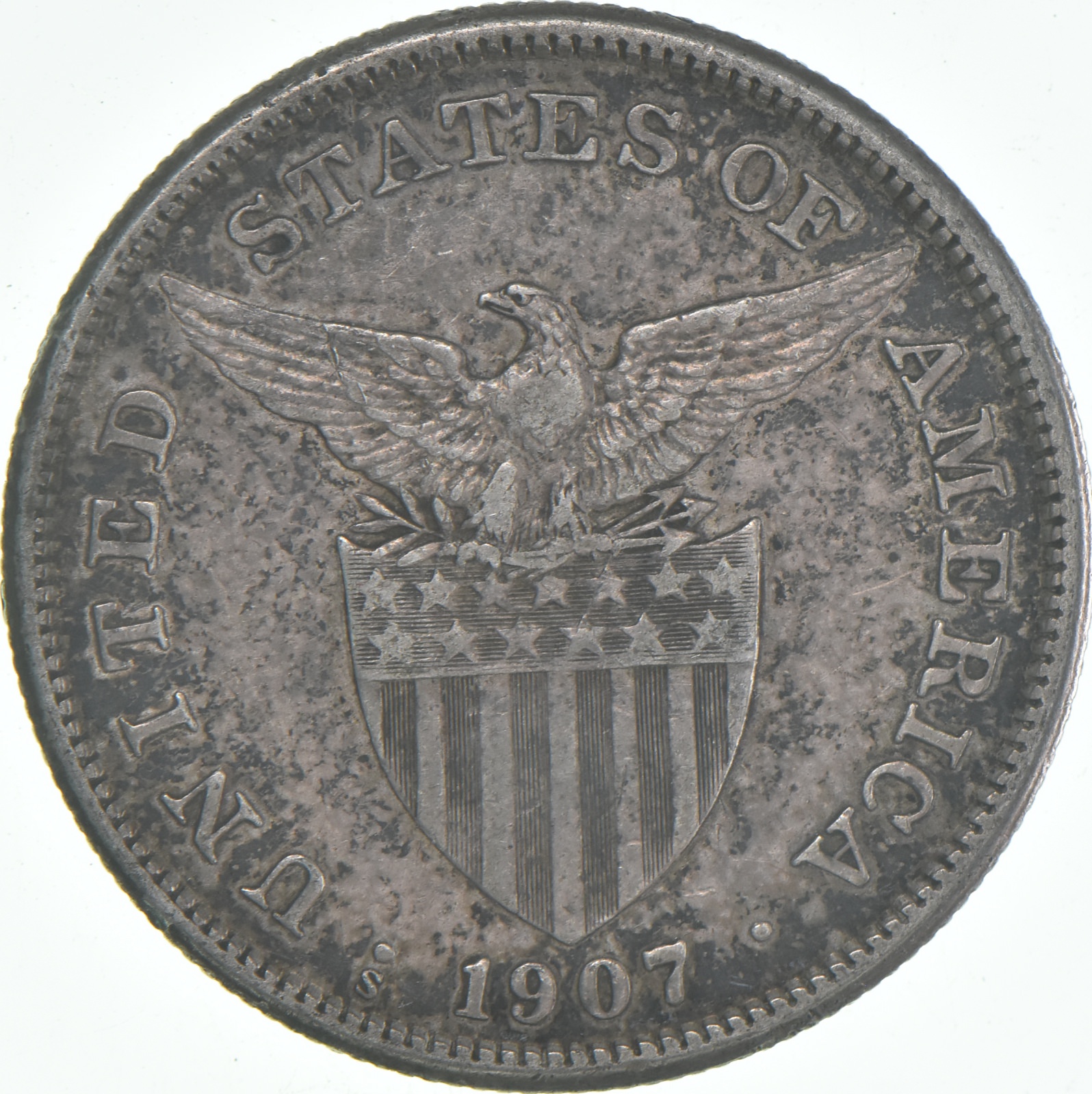 SILVER - WORLD COIN - 1907 Philippines 1 Peso - World Silver Coin ...