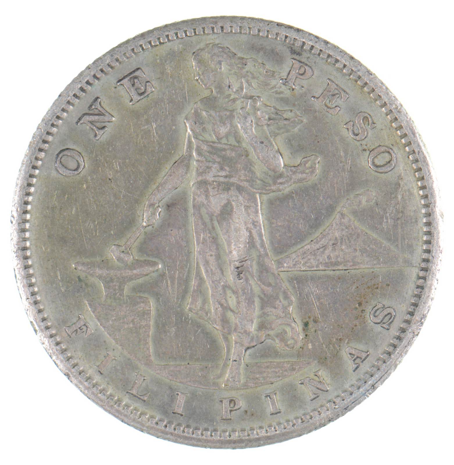 SILVER - WORLD COIN - 1908 Philippines 1 Peso - World Silver Coin ...