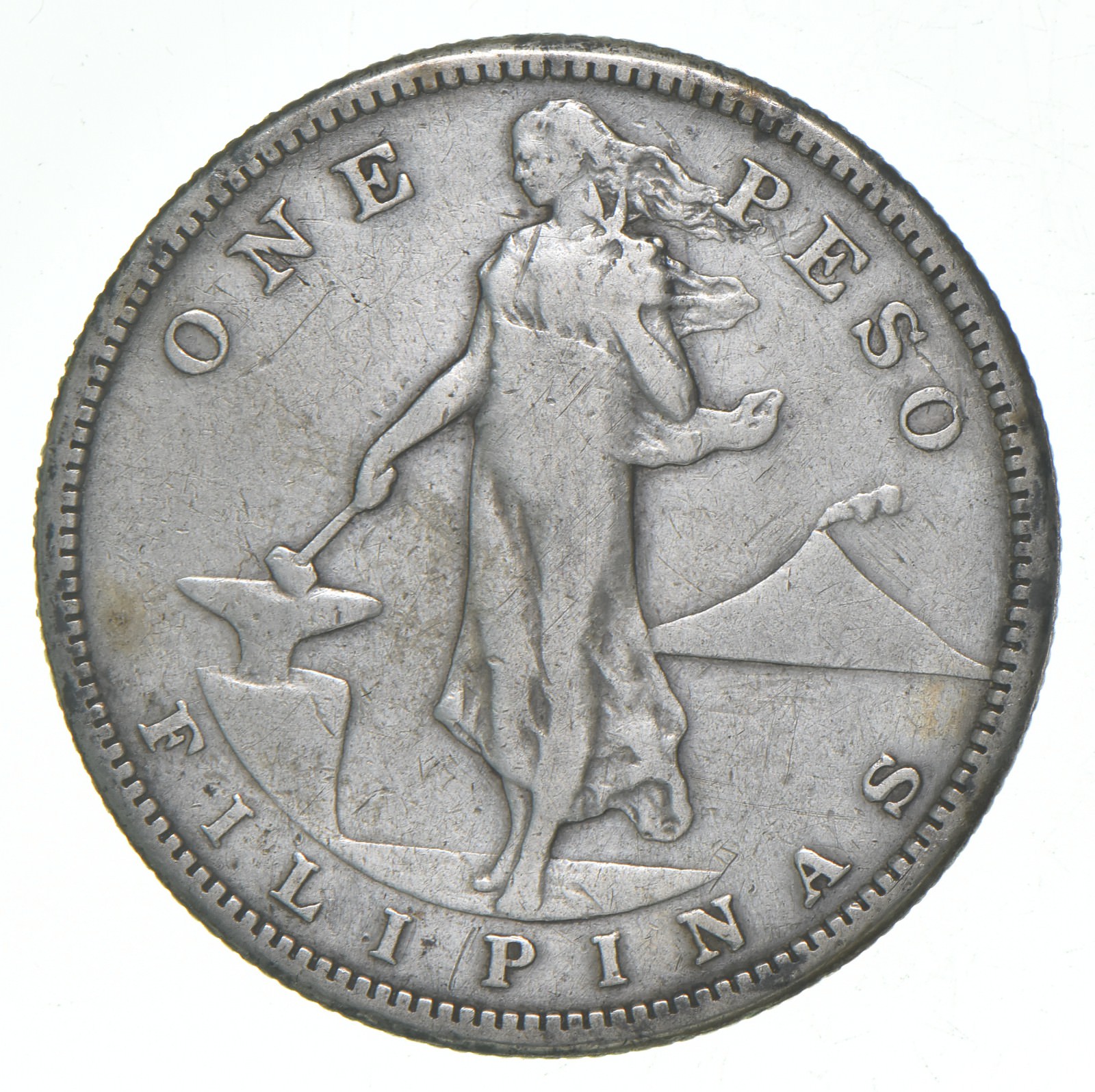 SILVER - WORLD COIN - 1908 Philippines 1 Peso - World Silver Coin ...