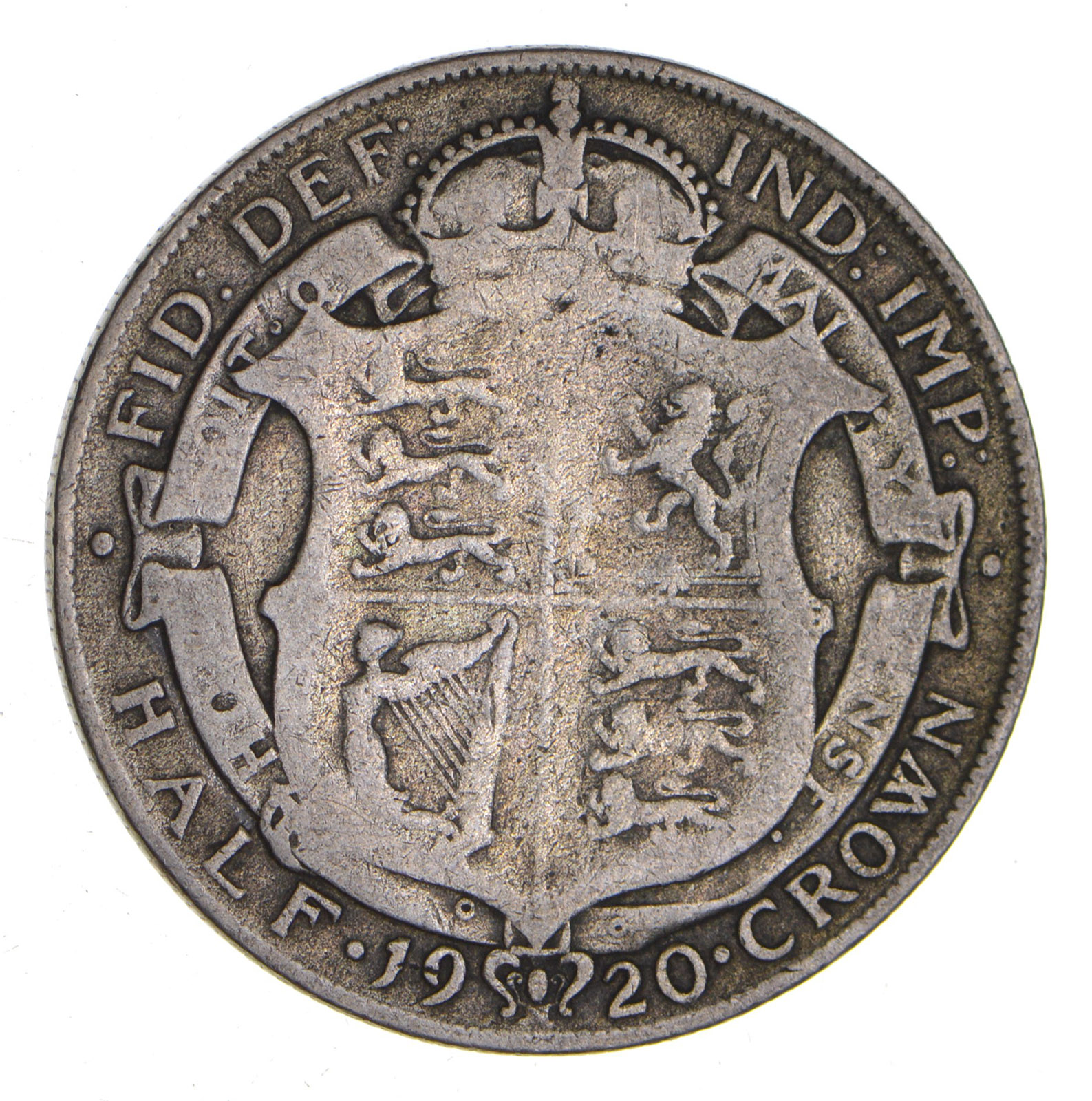 SILVER - WORLD Coin - 1920 Great Britain 1/2 Crown - World Silver Coin ...