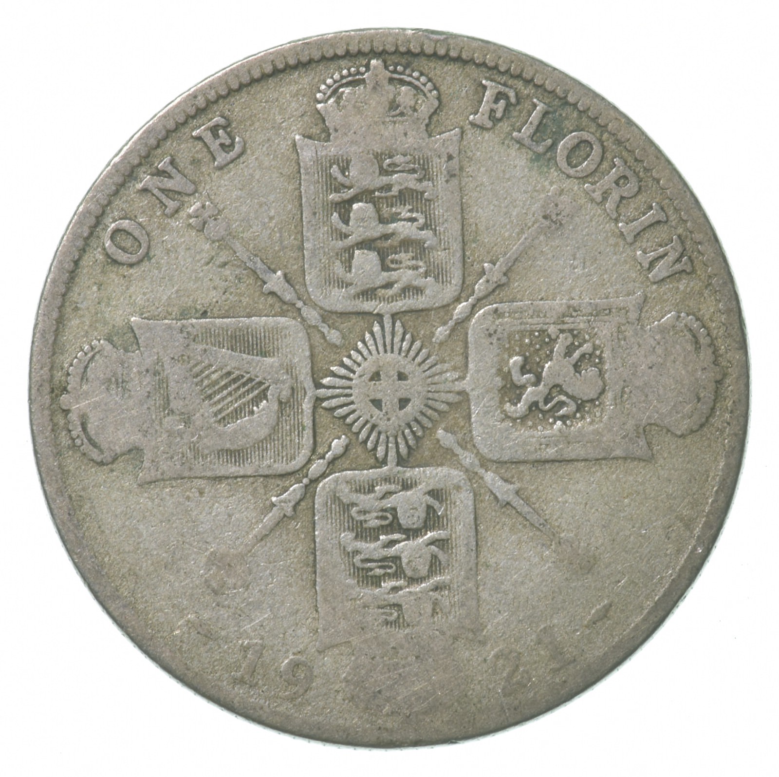 SILVER - WORLD Coin - 1921 Great Britain 1 Florin - World Silver Coin ...