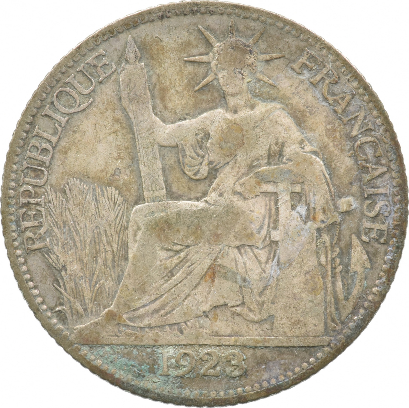 SILVER - WORLD Coin - 1923 France 20 Centimes - World Silver Coin ...