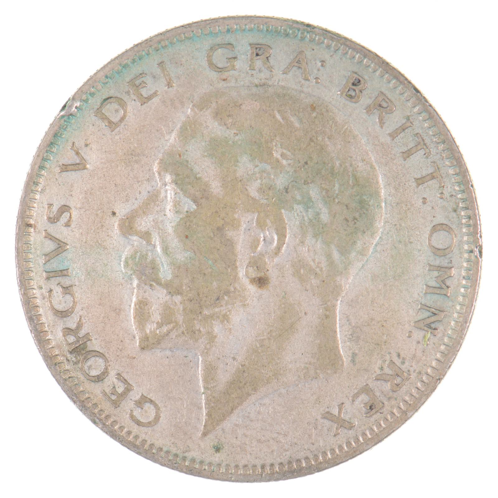 SILVER - WORLD Coin - 1928 Great Britain 1/2 Crown - World Silver Coin ...