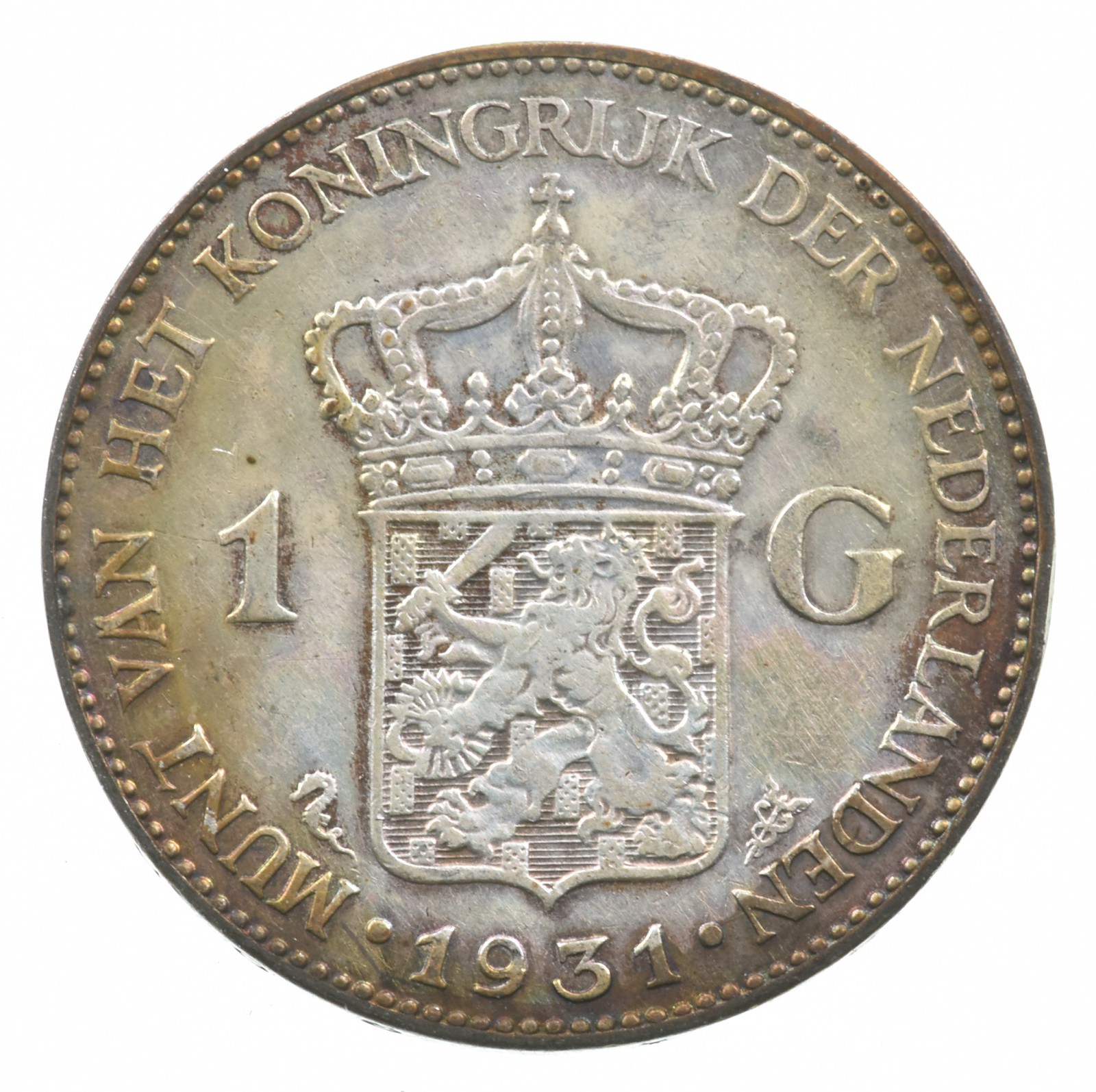 SILVER - WORLD Coin - 1931 Netherlands 1 Gulden - World Silver Coin ...