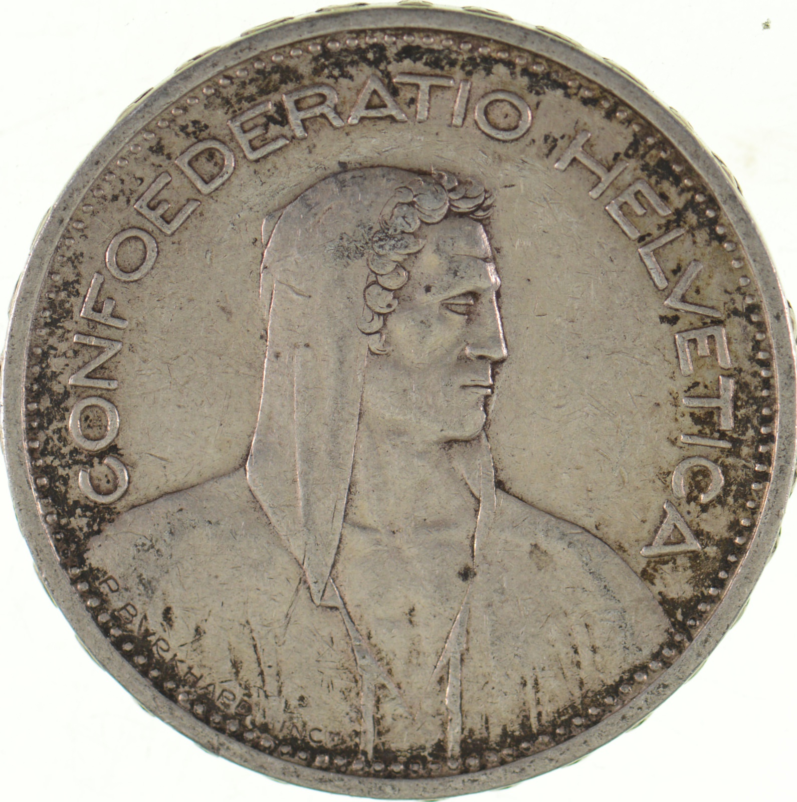 SILVER - WORLD Coin - 1933 Switzerland 5 Francs - World Silver Coin ...