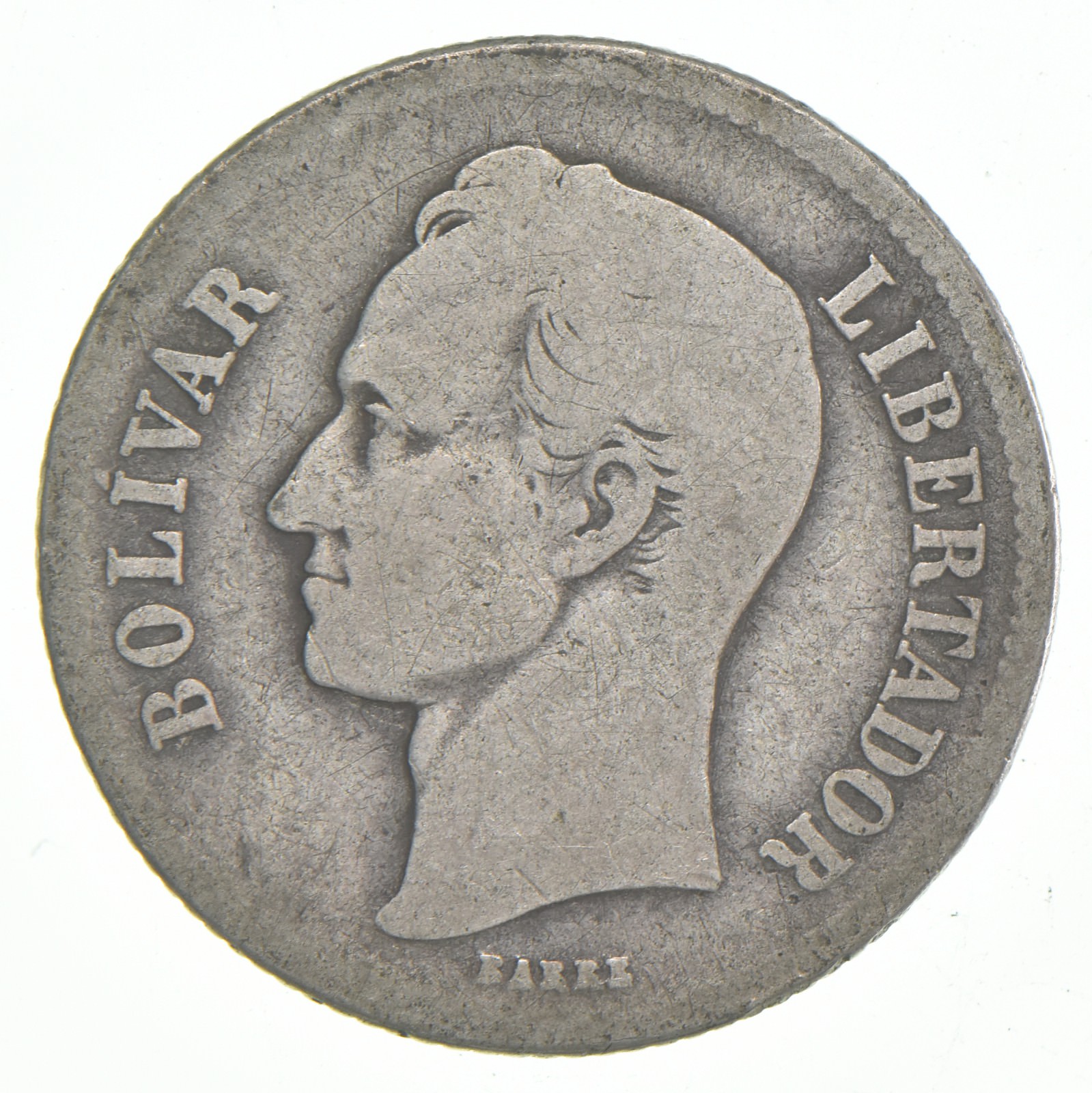 SILVER - WORLD Coin - 1936 Venezuela 1 Bolivar - World Silver Coin ...