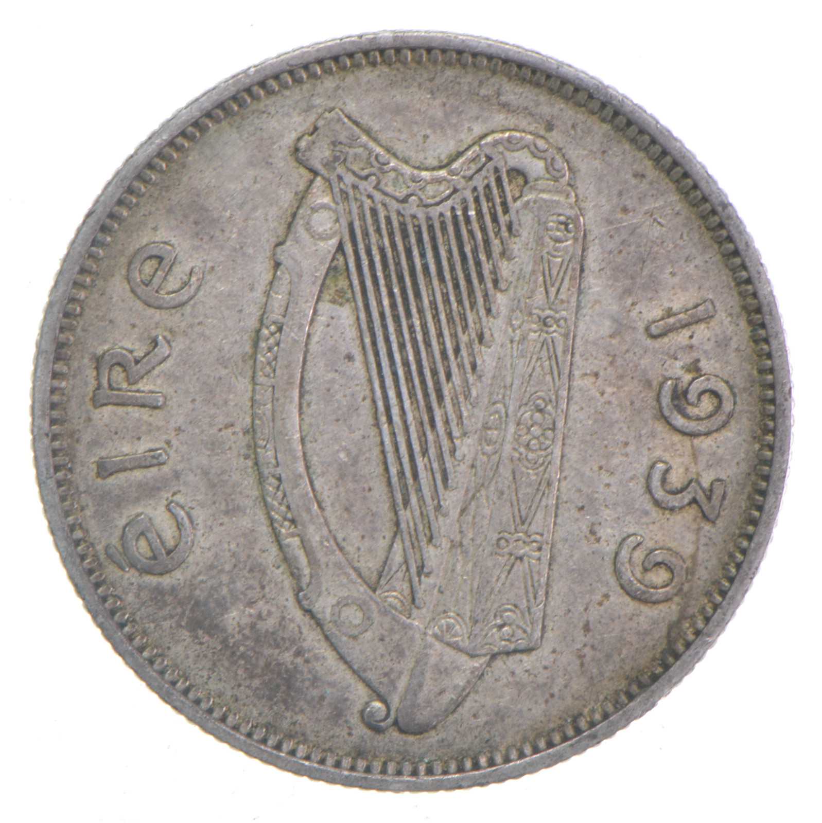SILVER - WORLD Coin - 1939 Ireland 1 Floirin - World Silver Coin ...