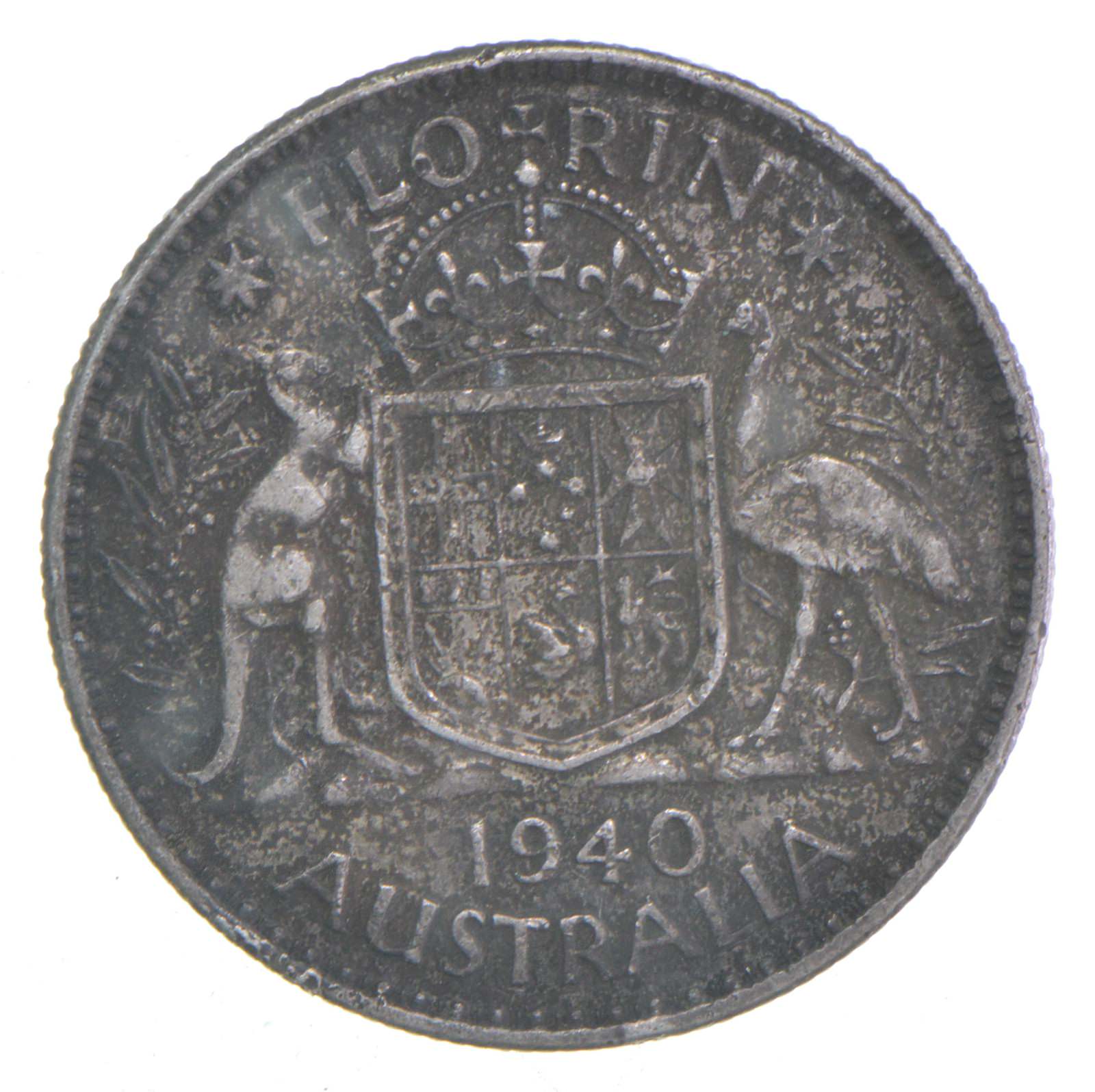 SILVER - WORLD Coin - 1940 Australia 1 Florin - World Silver Coin ...