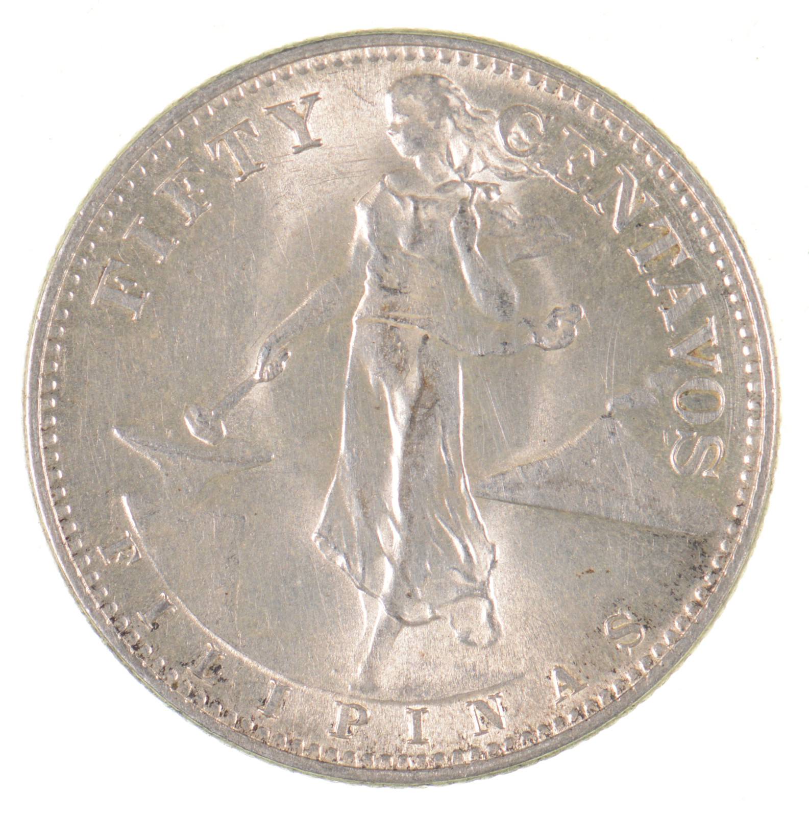 SILVER - WORLD Coin - 1944 Philippines 50 Centavos - World Silver Coin ...