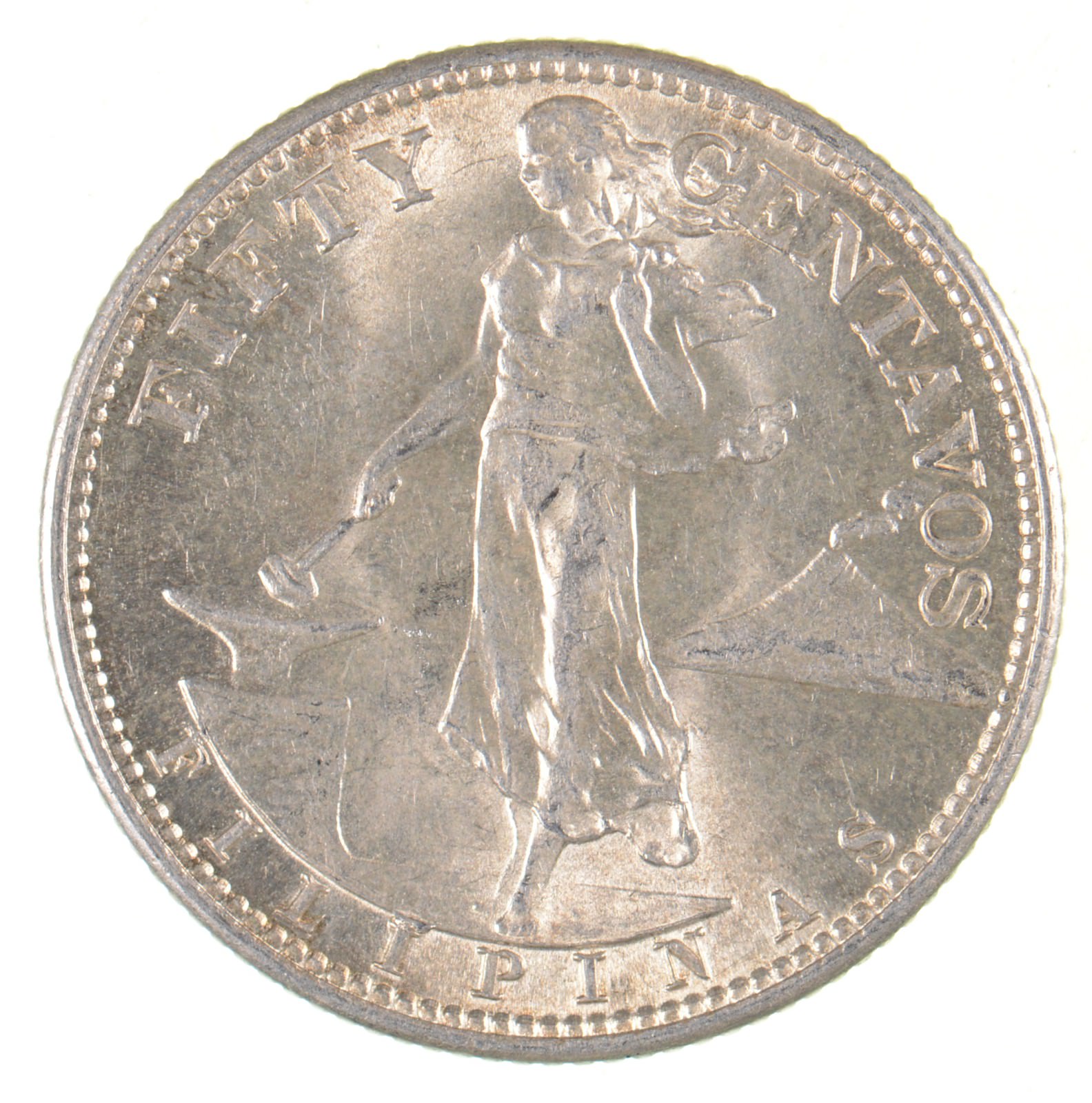 SILVER - WORLD Coin - 1944 Philippines 50 Centavos - World Silver Coin ...