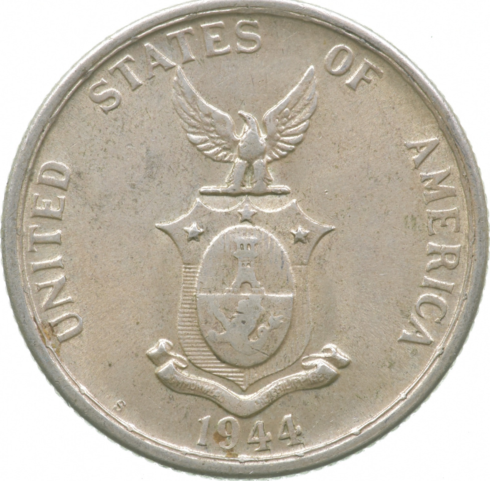 SILVER - WORLD Coin - 1944 Philippines 50 Cents - World Silver Coin ...
