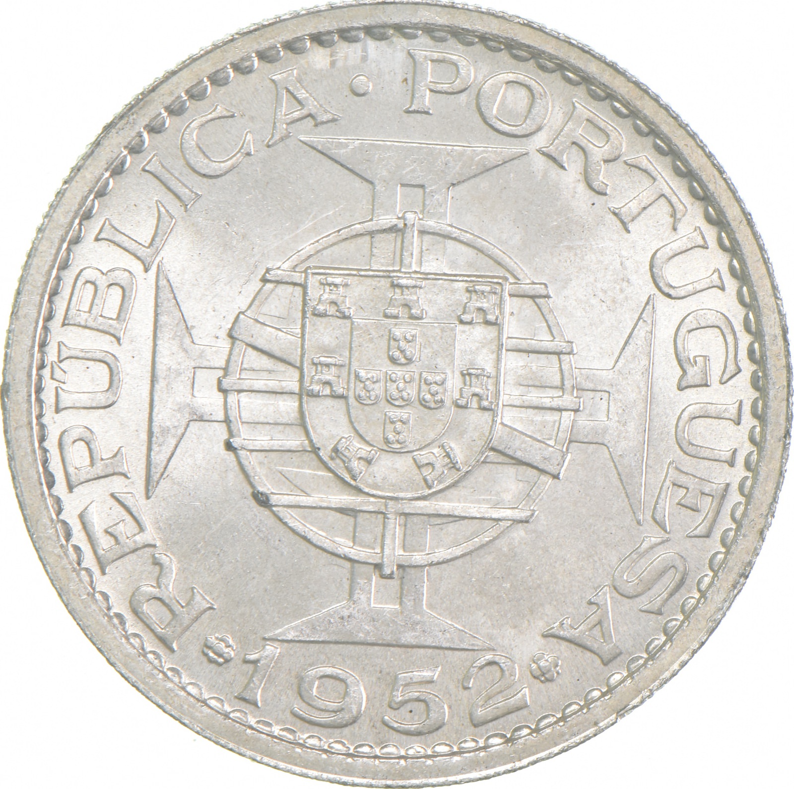 SILVER - WORLD Coin - 1952 Macau 5 Patacas - World Silver Coin ...