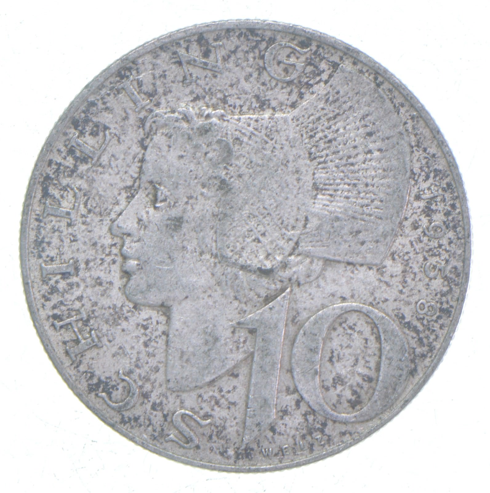 SILVER - WORLD Coin - 1958 Austria 10 Schilling - World Silver Coin ...
