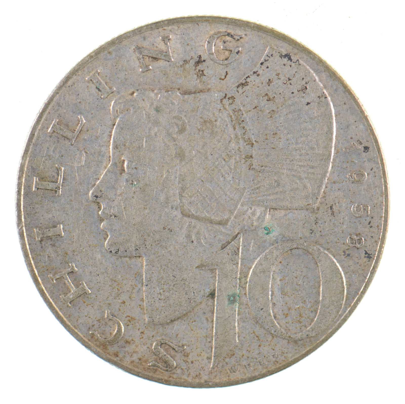 SILVER - WORLD Coin - 1958 Austria 10 Schilling - World Silver Coin ...