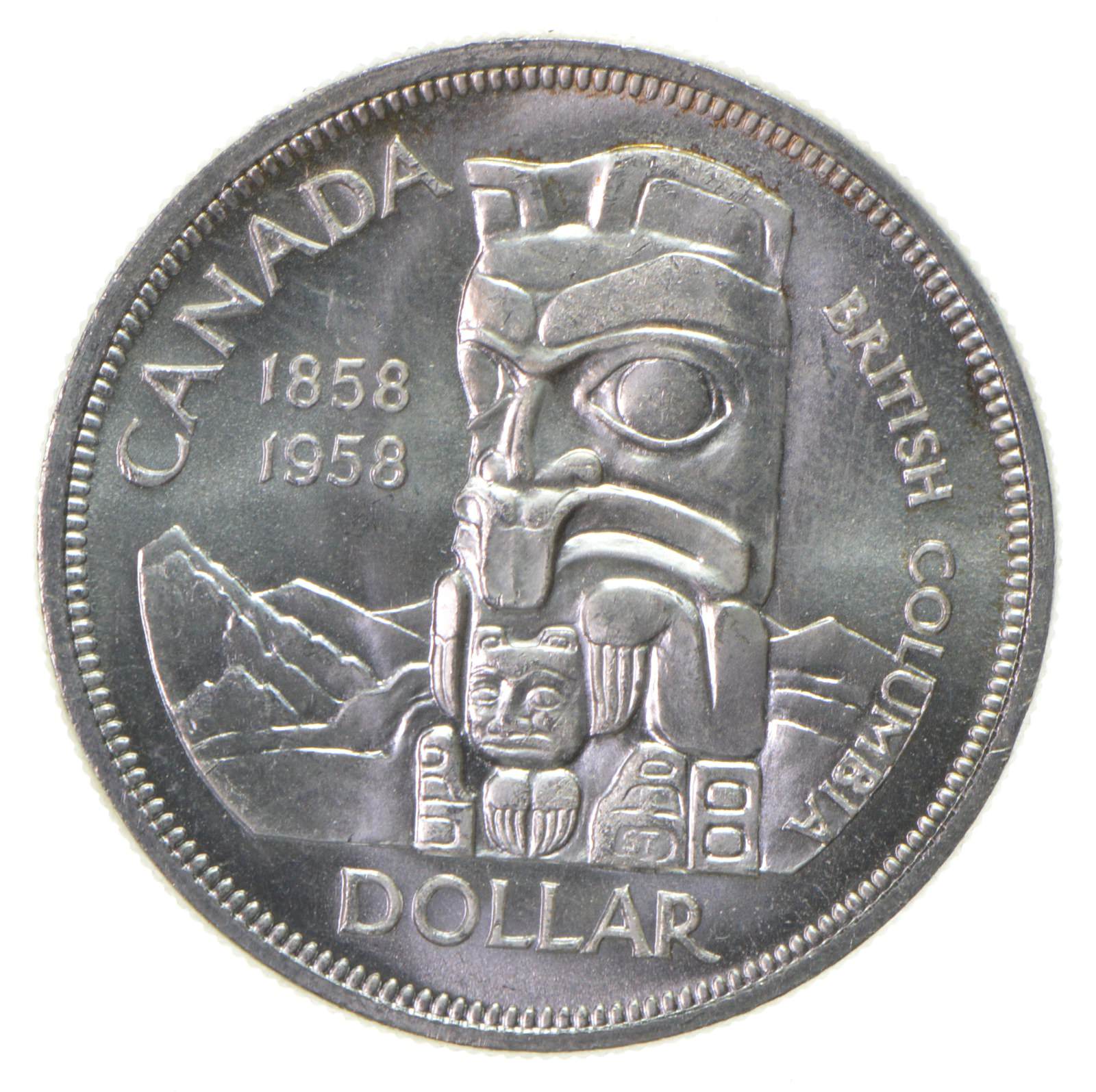 SILVER - WORLD COIN - 1958 Canada 1 Dollar - World Silver Coin ...