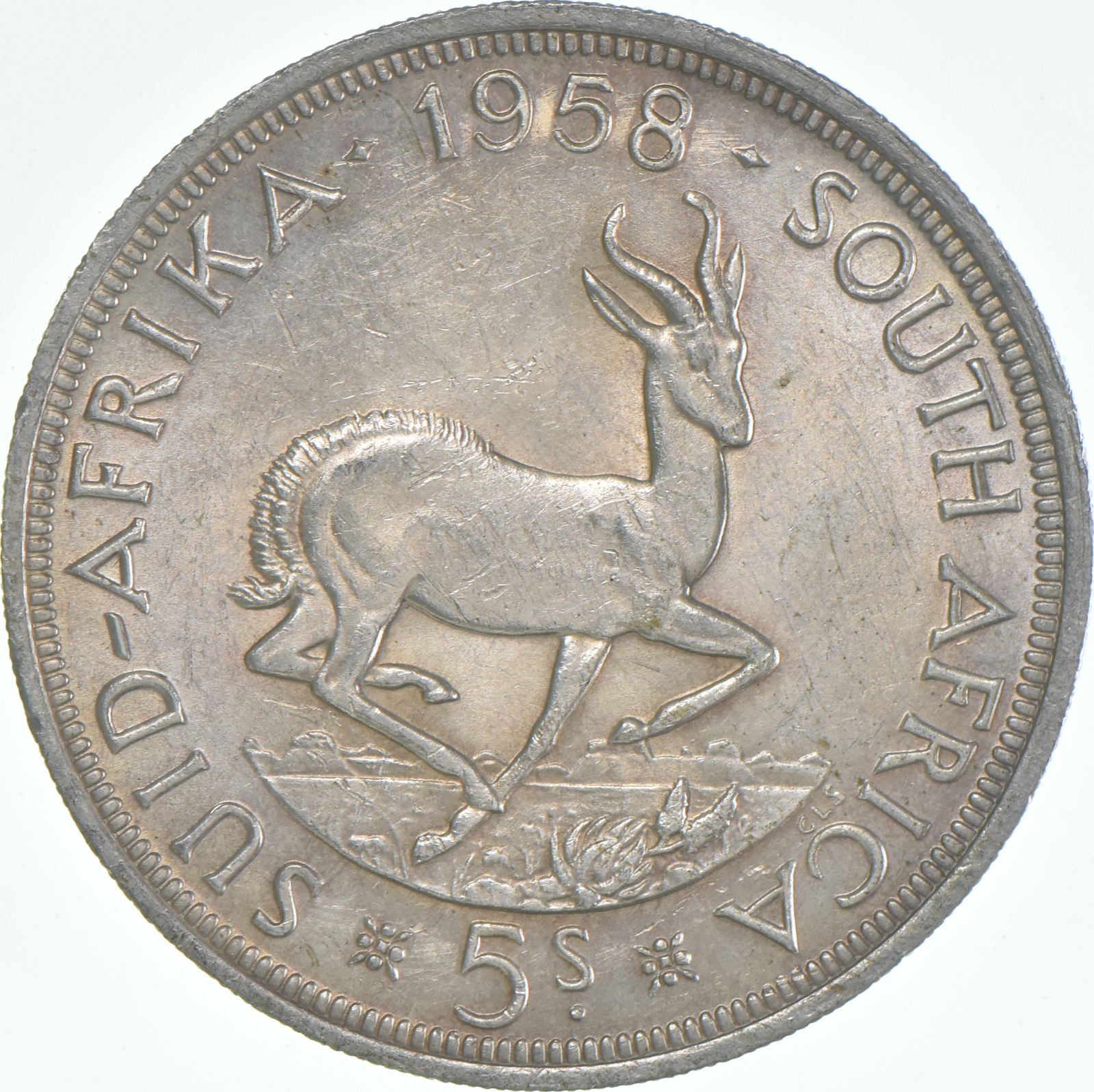 SILVER - WORLD COIN - 1958 South Africa 5 Shillings - World Silver Coin | Property Room