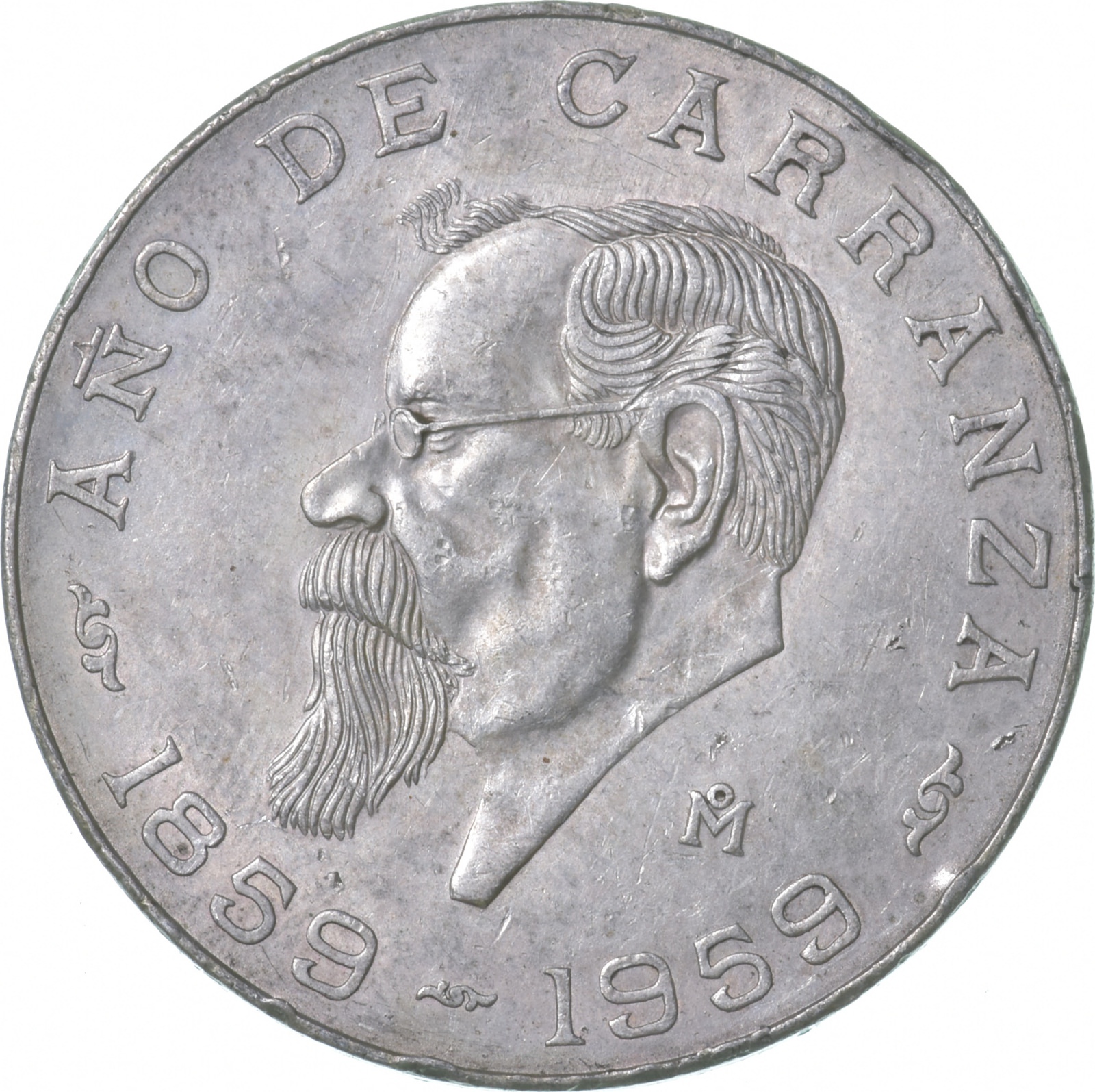 SILVER - WORLD COIN - 1959 Mexico 5 Pesos - World Silver Coin ...