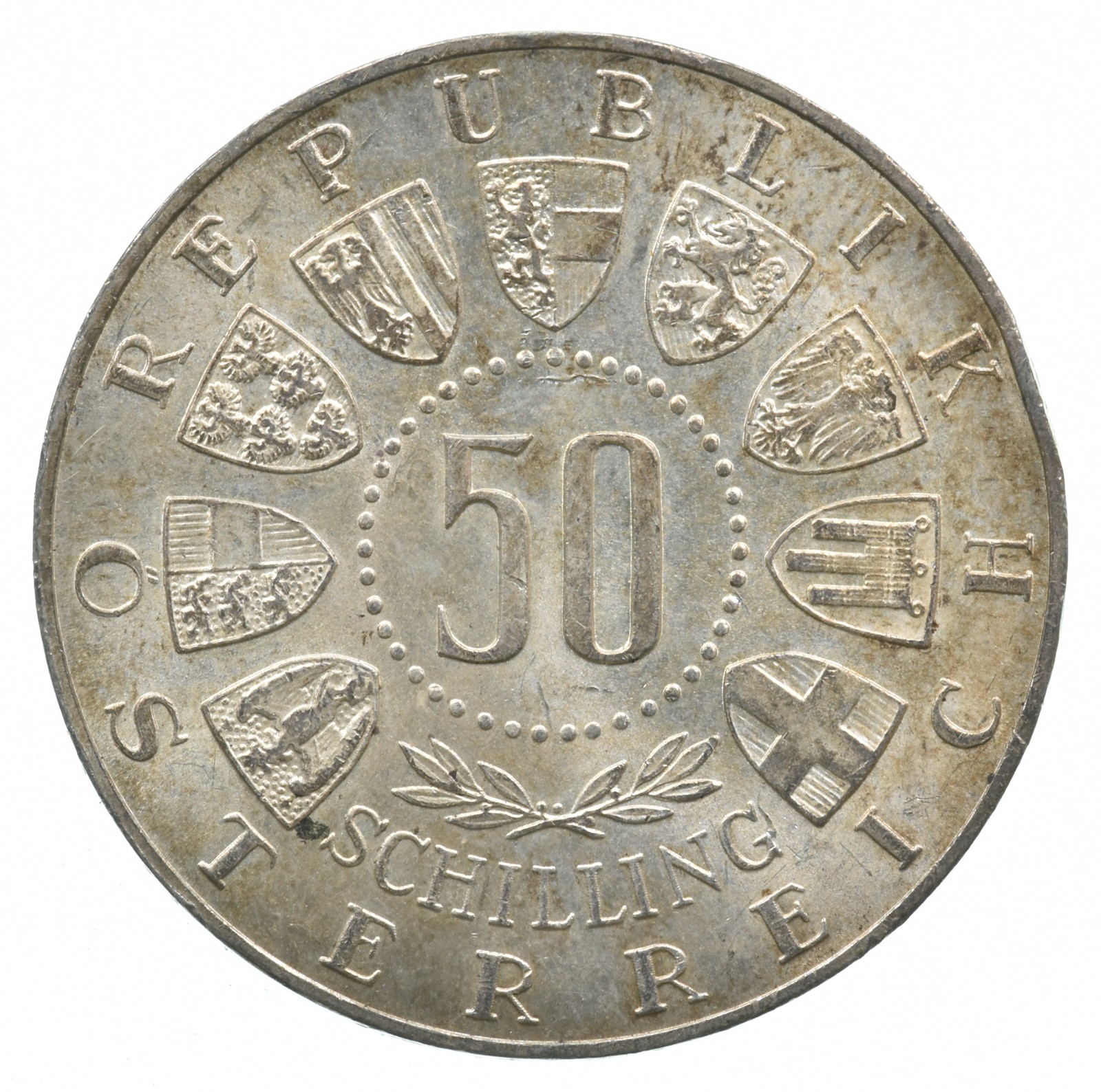 SILVER - WORLD Coin - 1963 Austria 50 Schilling - World Silver Coin ...