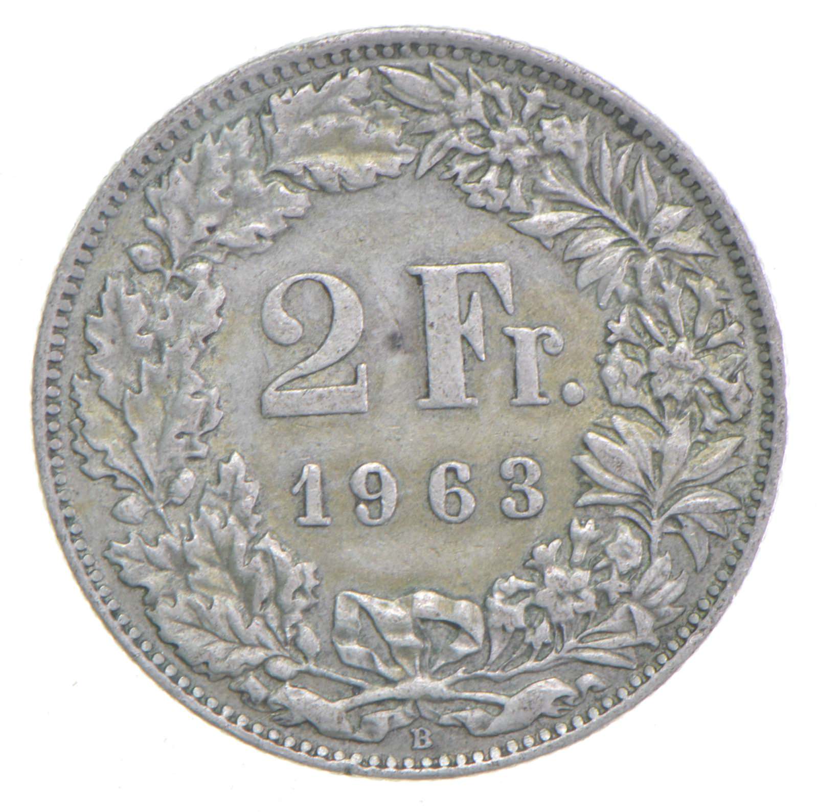 SILVER - WORLD Coin - 1963 Switzerland 2 Francs - World Silver Coin ...