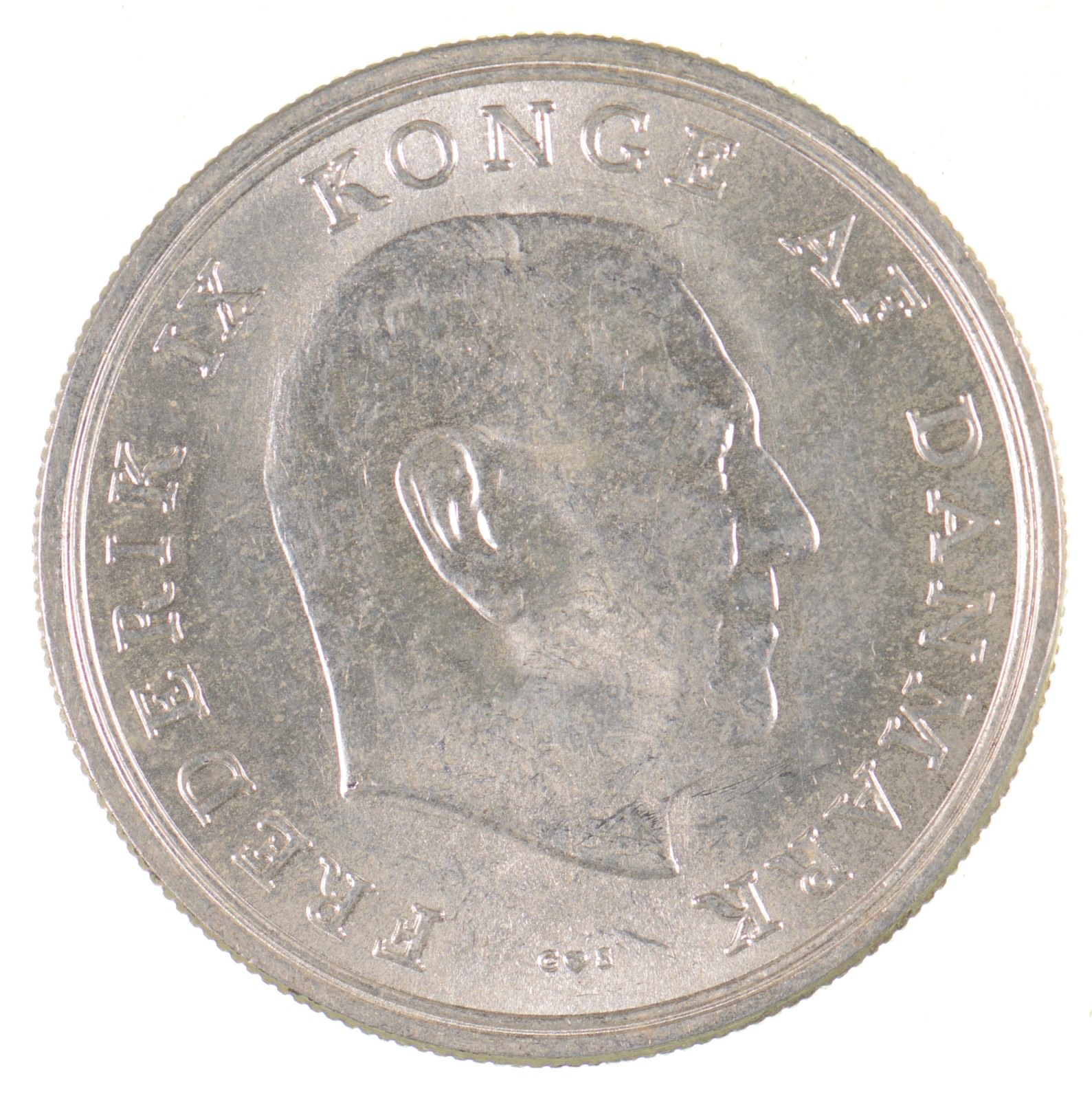 SILVER - WORLD Coin - 1964 Denmark 5 Kroner - Wedding Of Anne-Marie ...