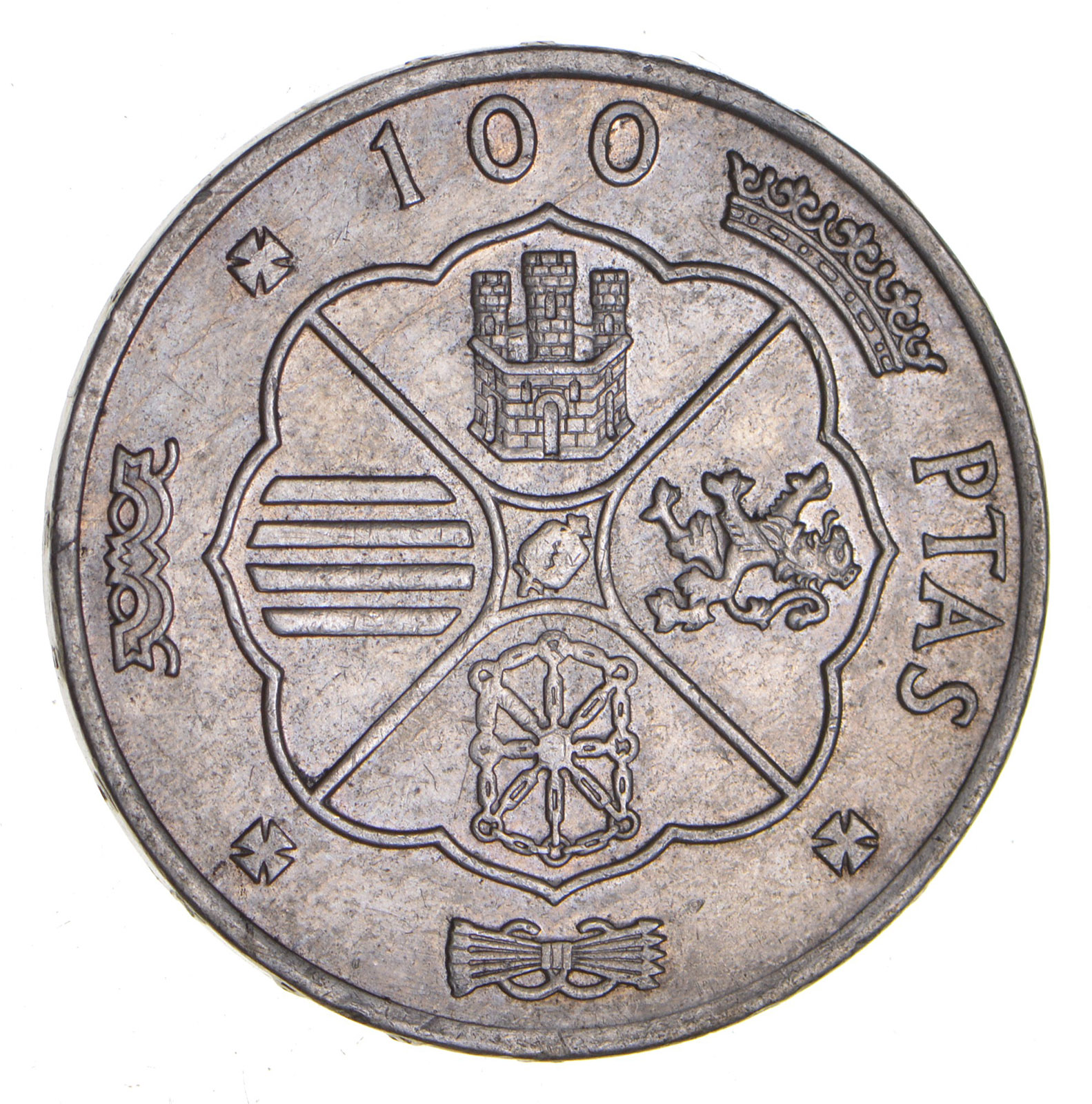 SILVER - WORLD Coin - 1966 Spain 100 Pesetas - World Silver Coin 19.2 ...