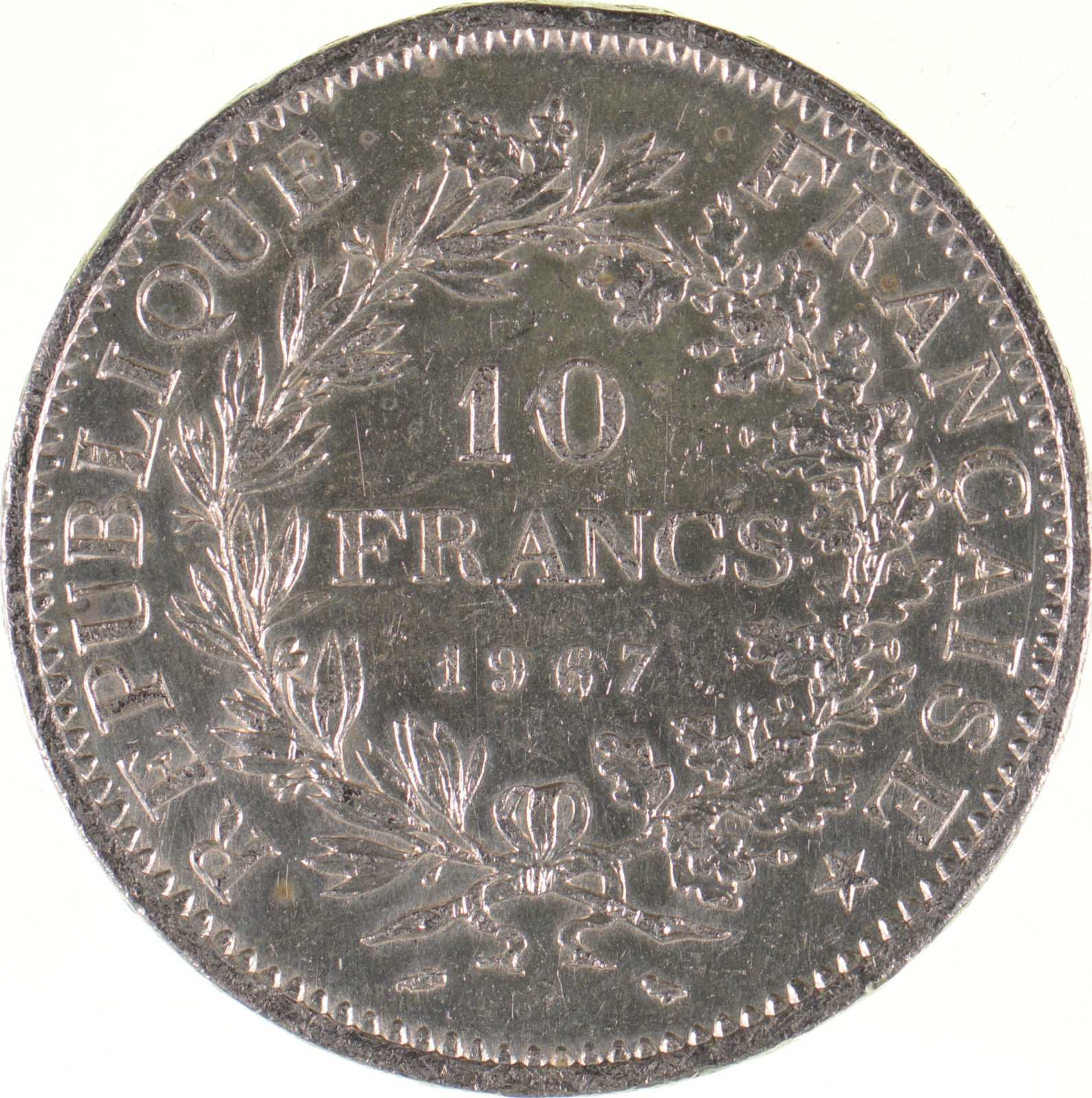 SILVER - WORLD COIN - 1967 France 10 Francs - World Silver Coin ...