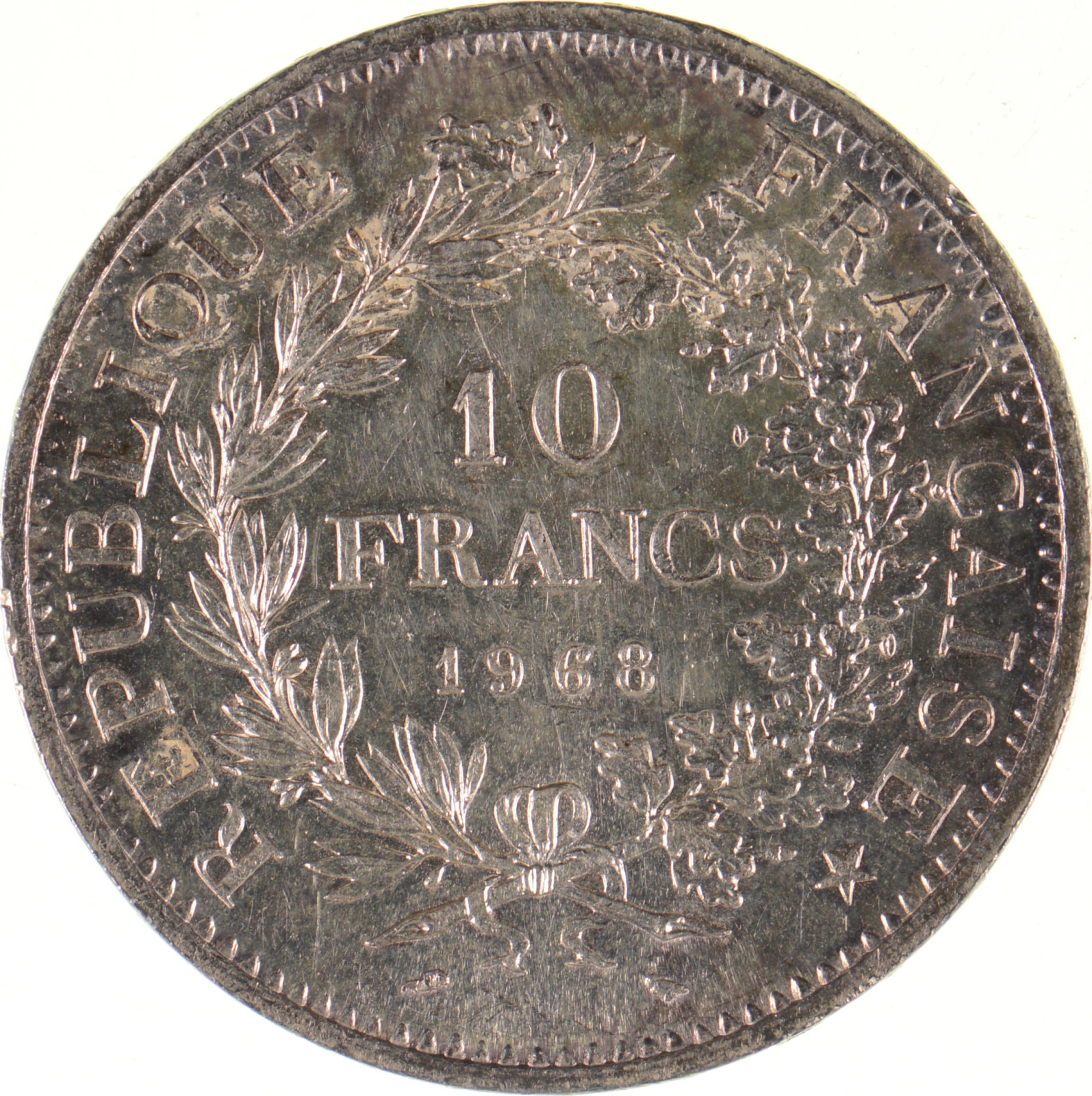 SILVER - WORLD COIN - 1968 France 10 Francs - World Silver Coin ...