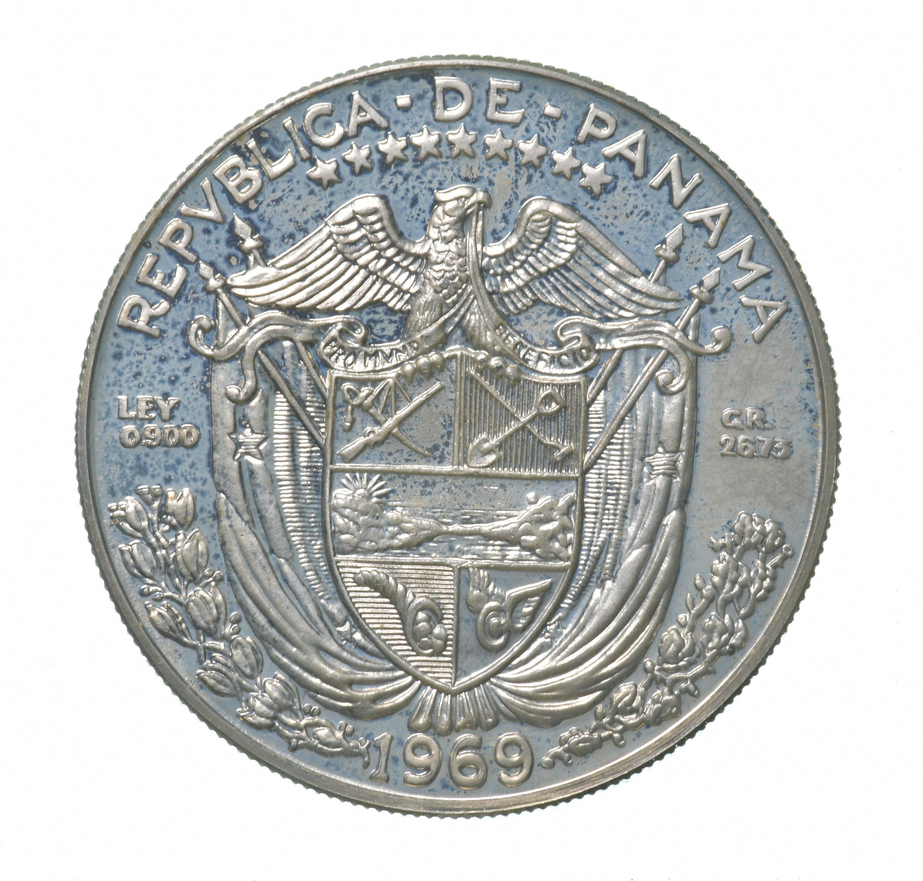 SILVER - WORLD COIN - 1969 Panama 1 Balboa - World Silver Coin ...