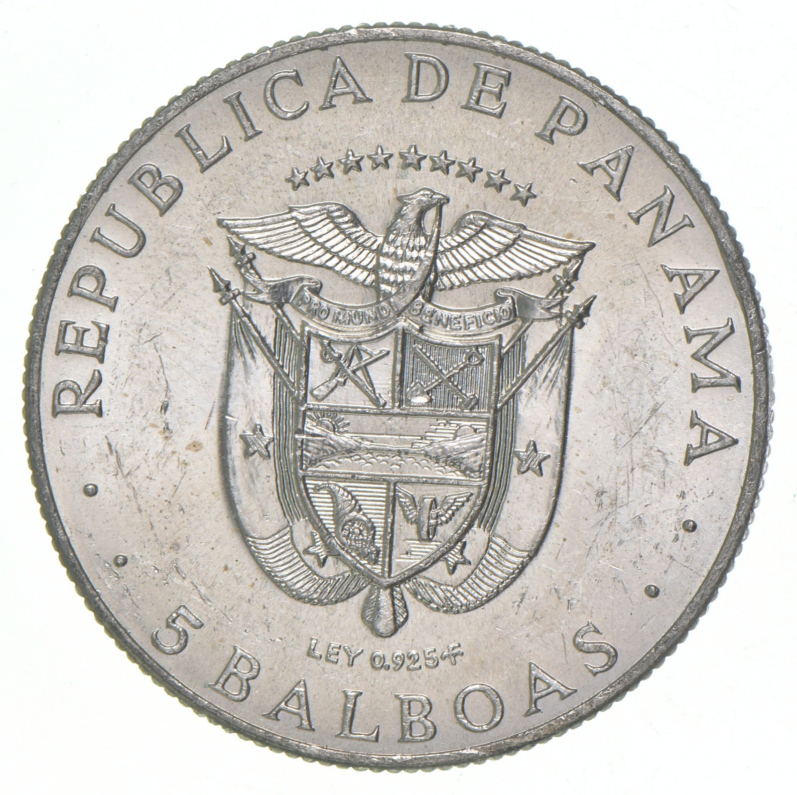 SILVER - WORLD COIN - 1970 Panama 5 Balboas - World Silver Coin ...