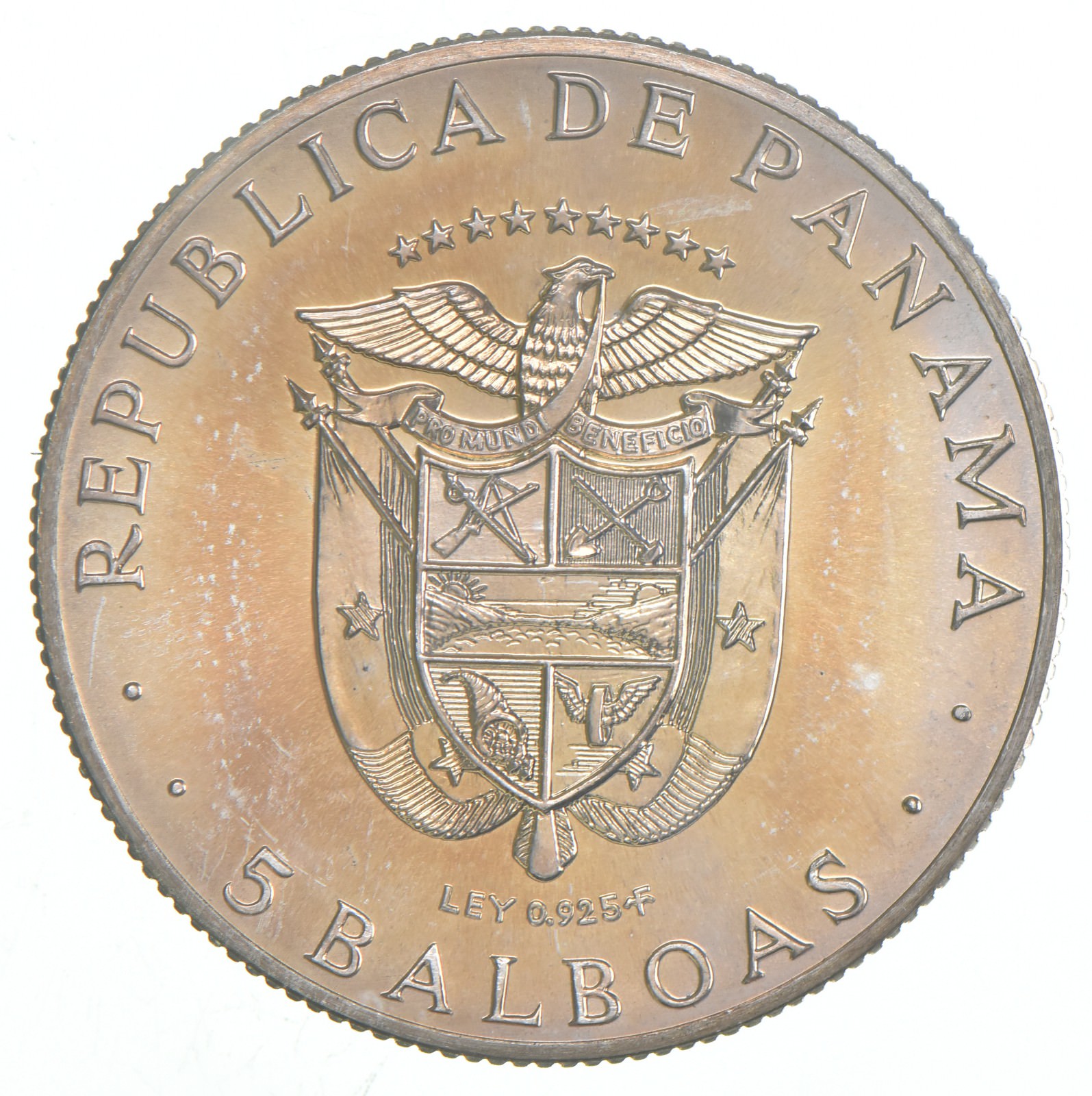 SILVER - WORLD COIN - 1970 Panama 5 Balboas - World Silver Coin ...