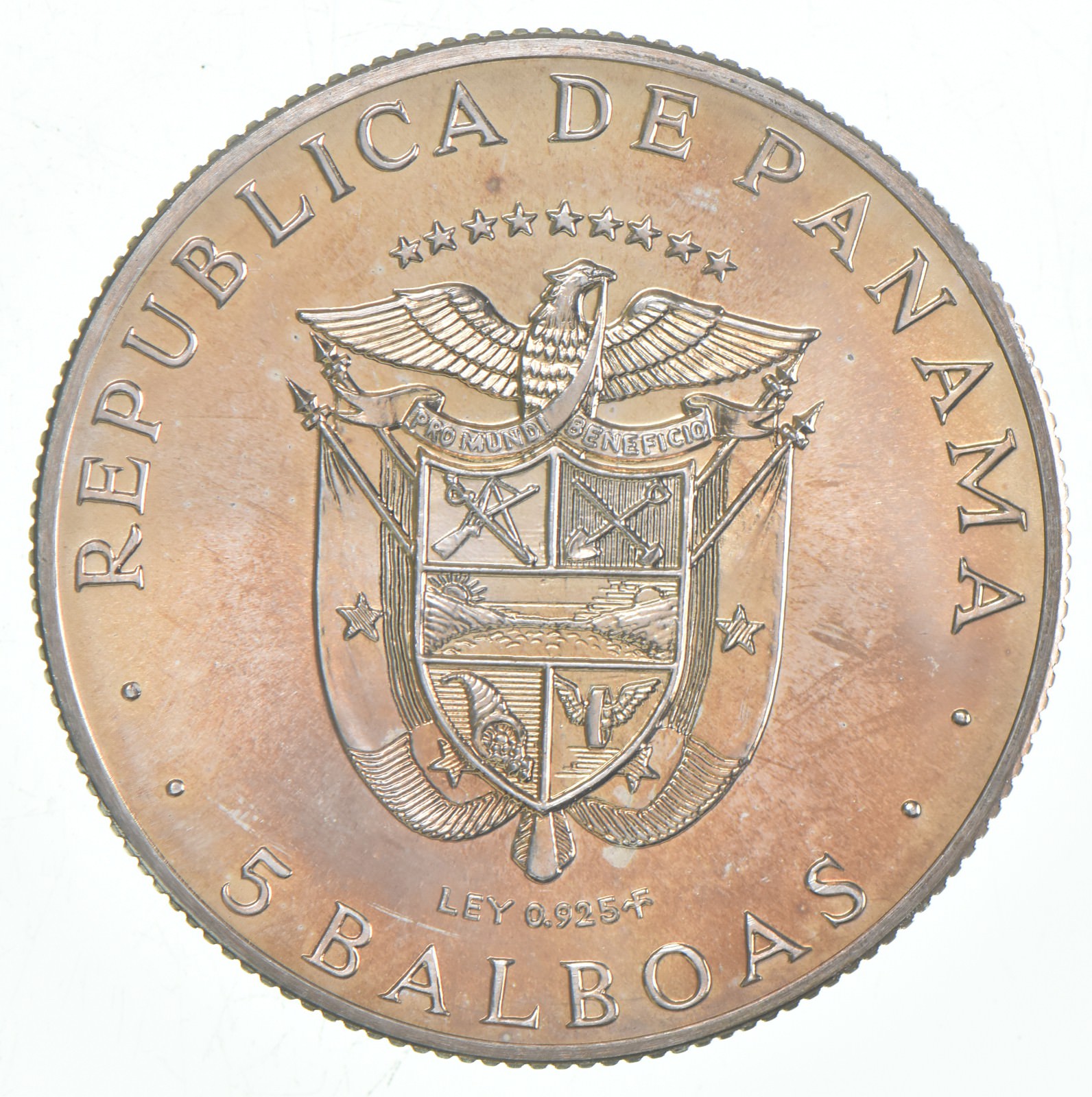 SILVER - WORLD COIN - 1970 Panama 5 Balboas - World Silver Coin ...