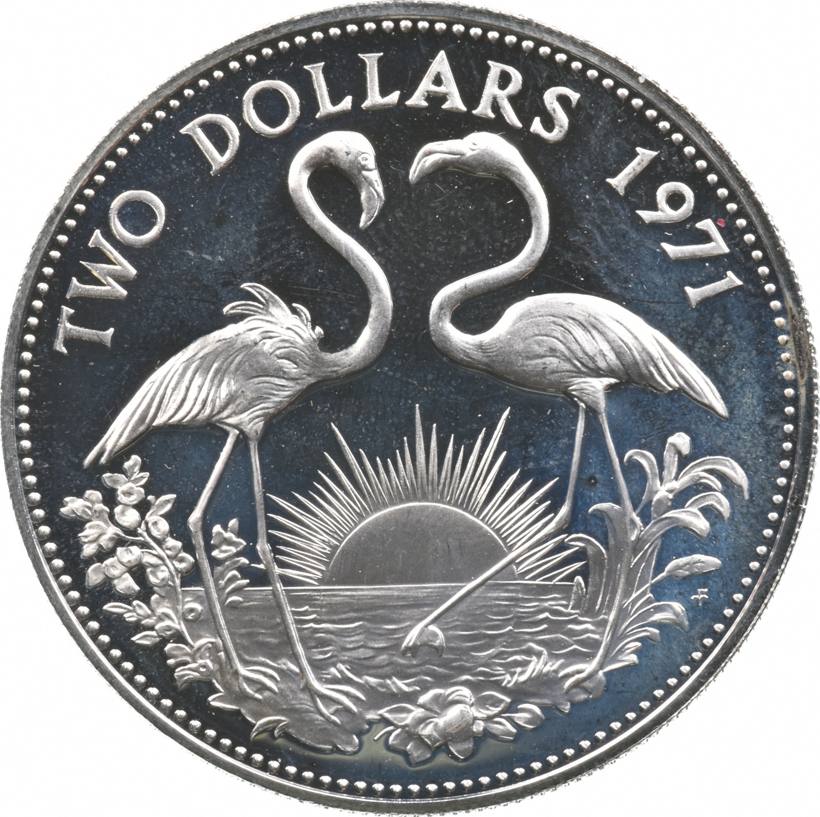 SILVER - WORLD COIN - 1971 Bahamas Islands 2 Dollars- World Silver Coin ...