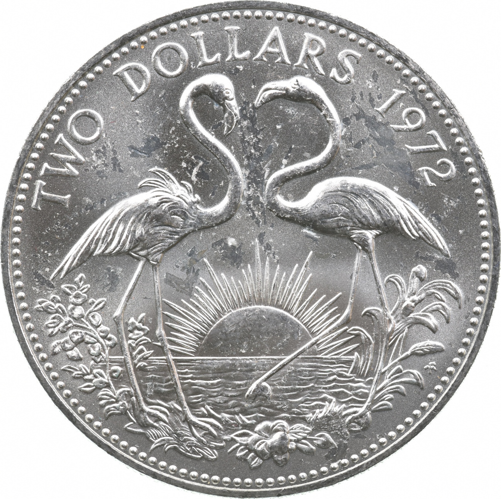 SILVER - WORLD COIN - 1972 Bahamas Islands 2 Dollars- World Silver Coin ...