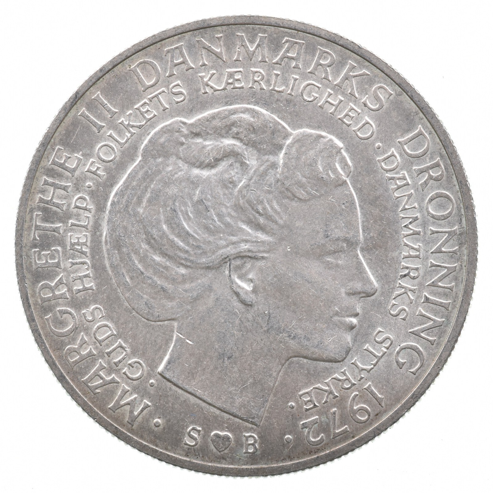 SILVER - WORLD COIN - 1972 Denmark 10 Kroner - World Silver Coin ...