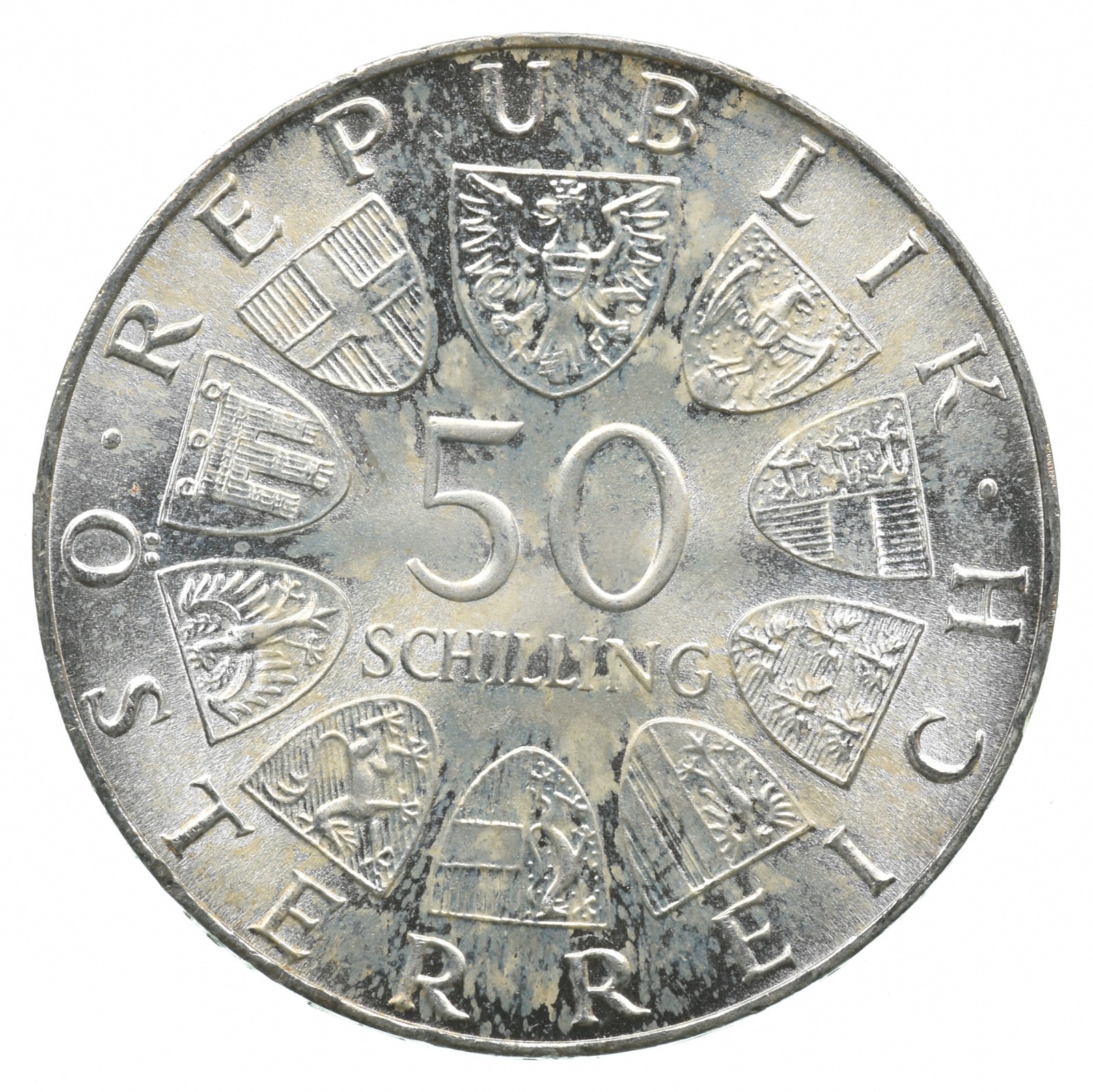 SILVER - WORLD Coin - 1973 Austria 50 Schilling - World Silver Coin ...
