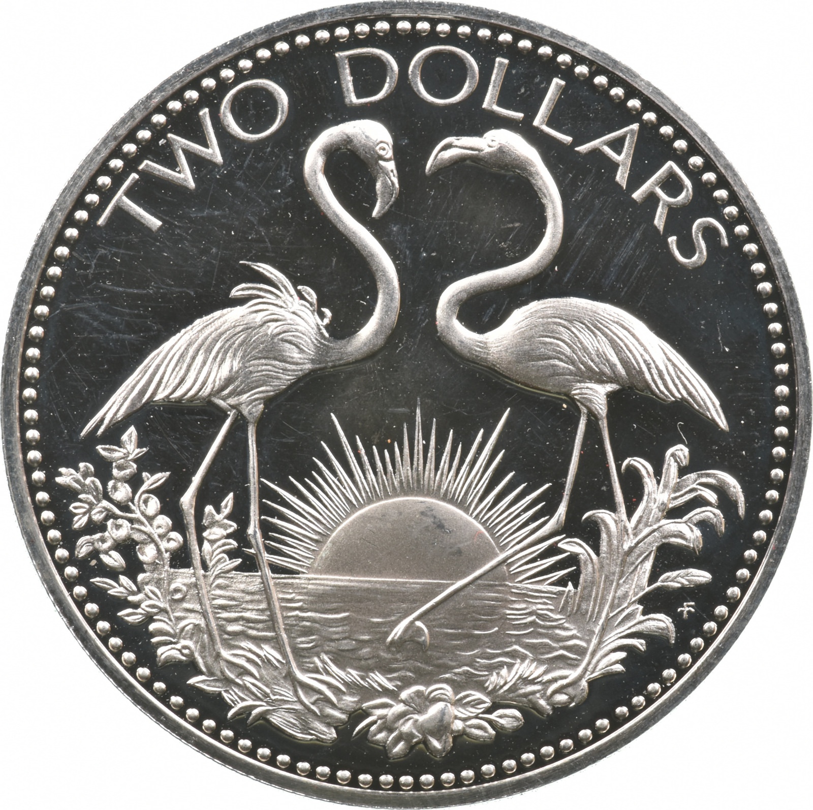 SILVER - WORLD COIN - 1974 Bahamas Islands 2 Dollars- World Silver Coin ...
