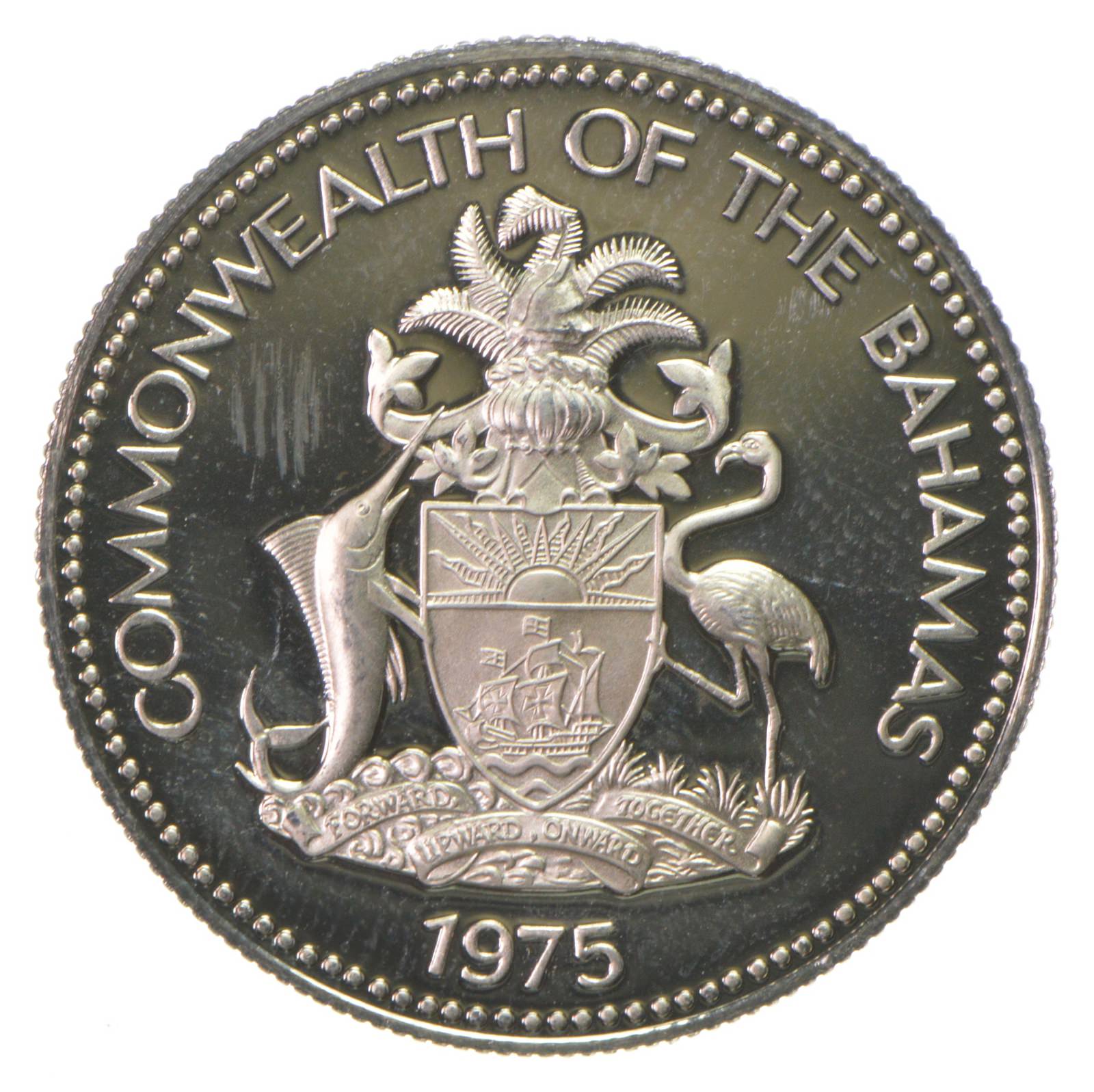 SILVER - WORLD Coin - 1975 Bahamas Islands 50 Cents - World Silver Coin ...