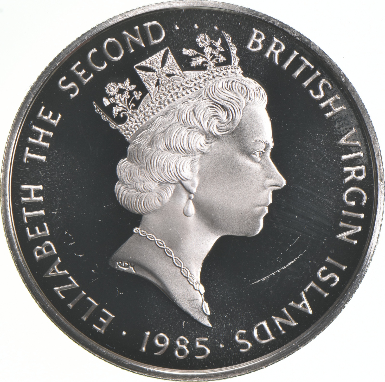 SILVER - WORLD COIN - 1985 British Virgin Islands 20 Dollars - World ...