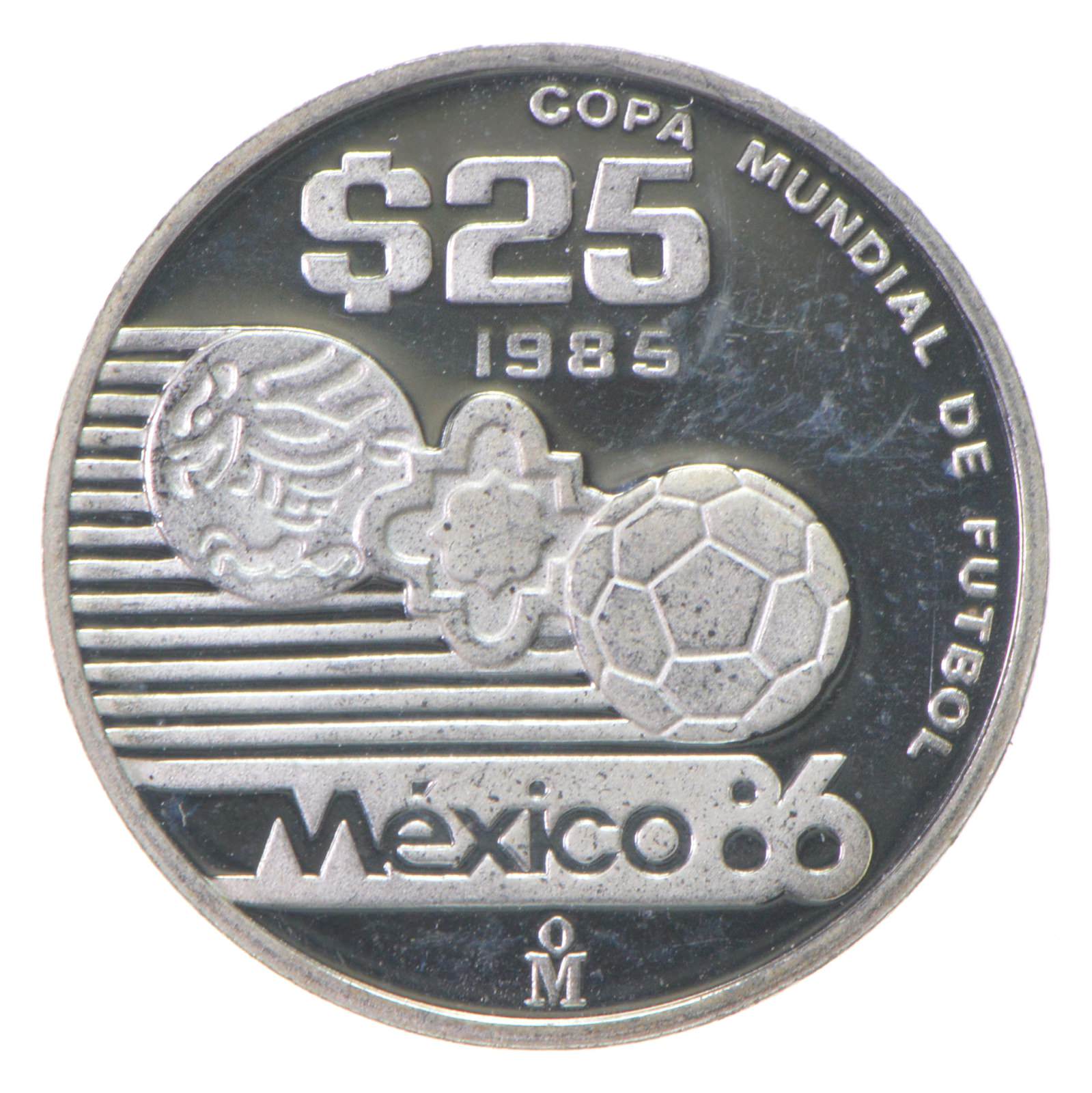 SILVER - WORLD Coin - 1985 Mexico 25 Pesos - Mexico World Cup - World ...