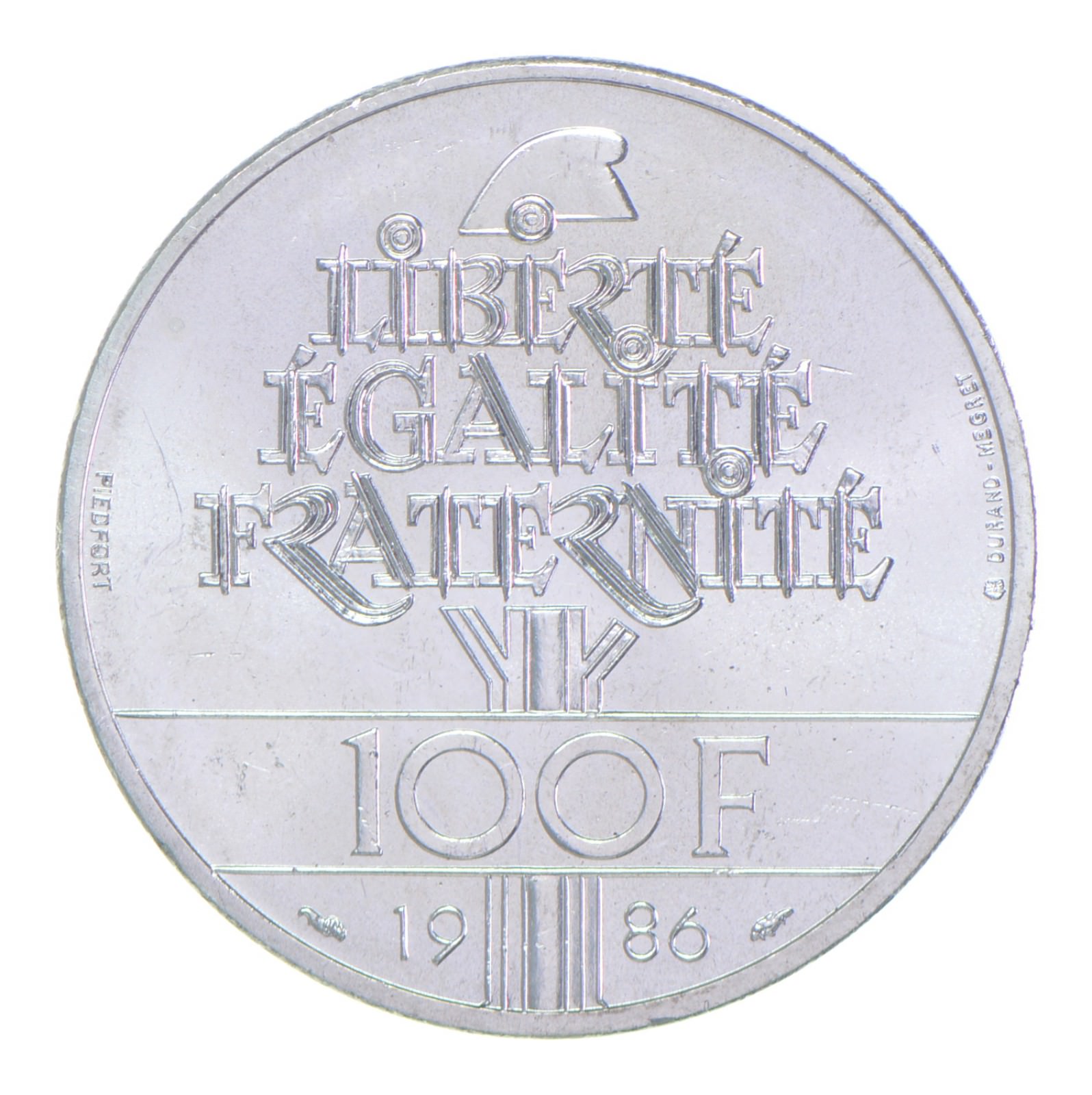 SILVER - WORLD Coin - 1986 France 100 Francs - World Silver Coin ...