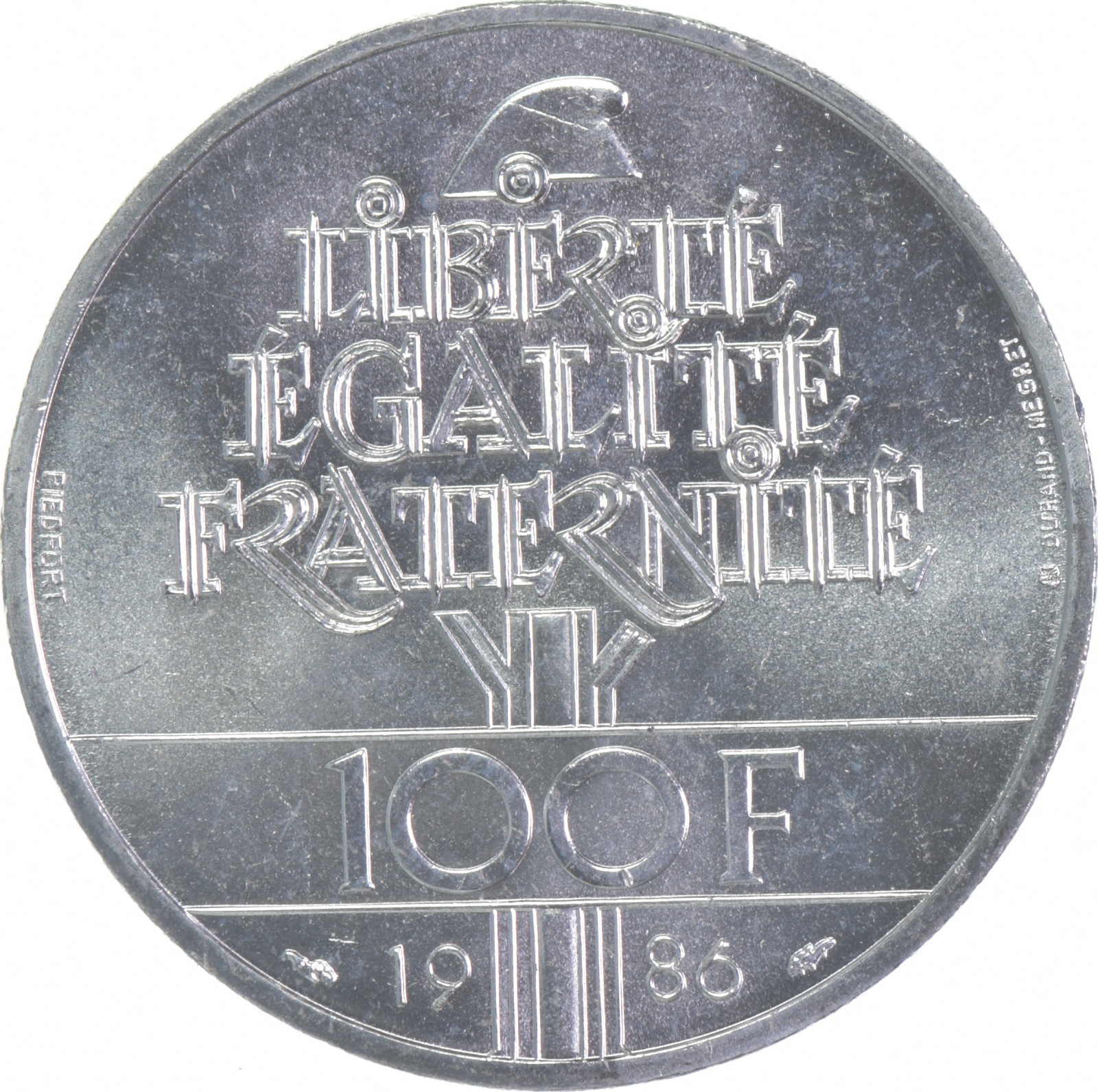 SILVER - WORLD Coin - 1986 France 100 Francs - World Silver Coin ...