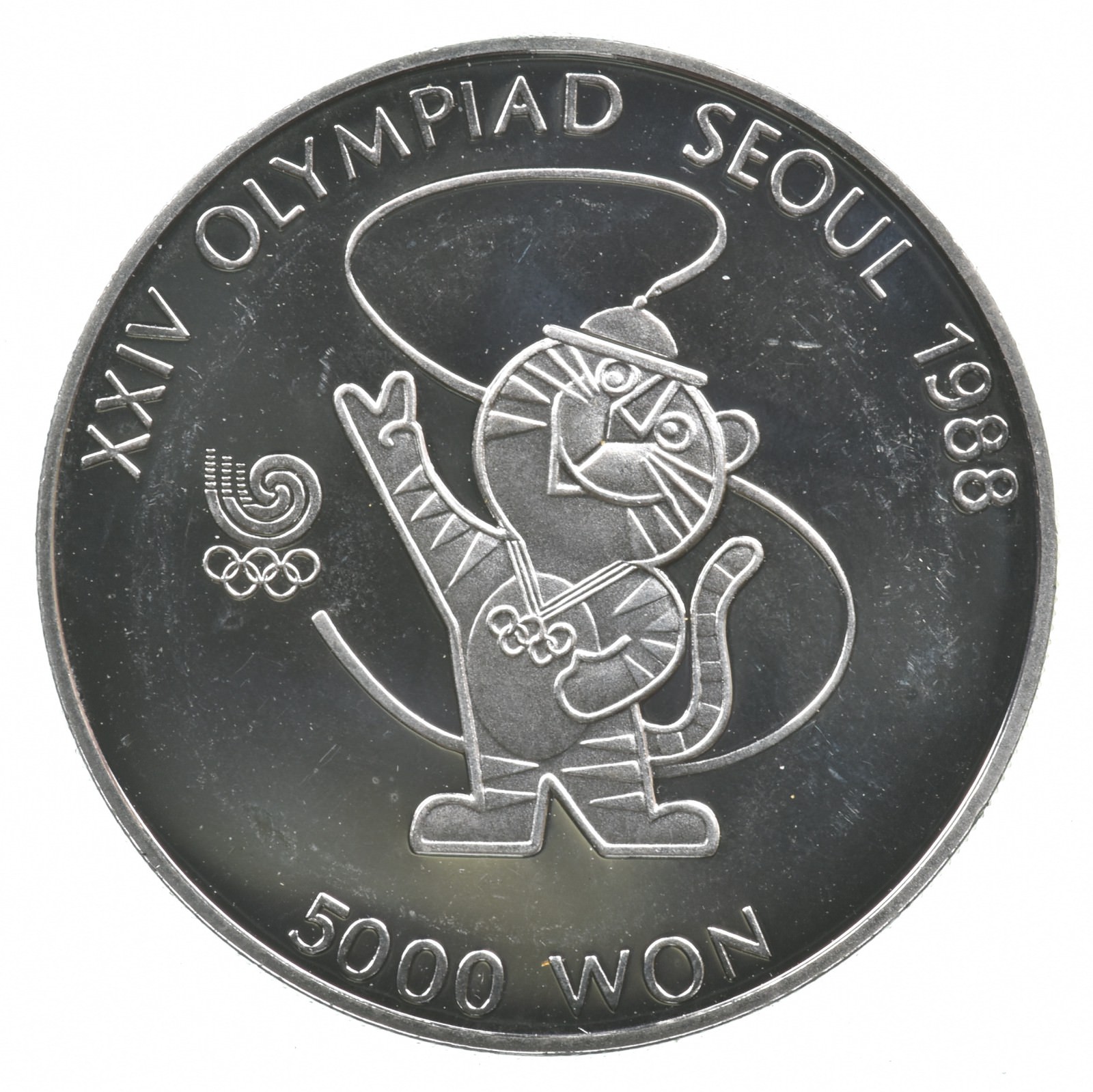 SILVER - WORLD Coin - 1988 South Korea 5000 Won - World Silver Coin ...