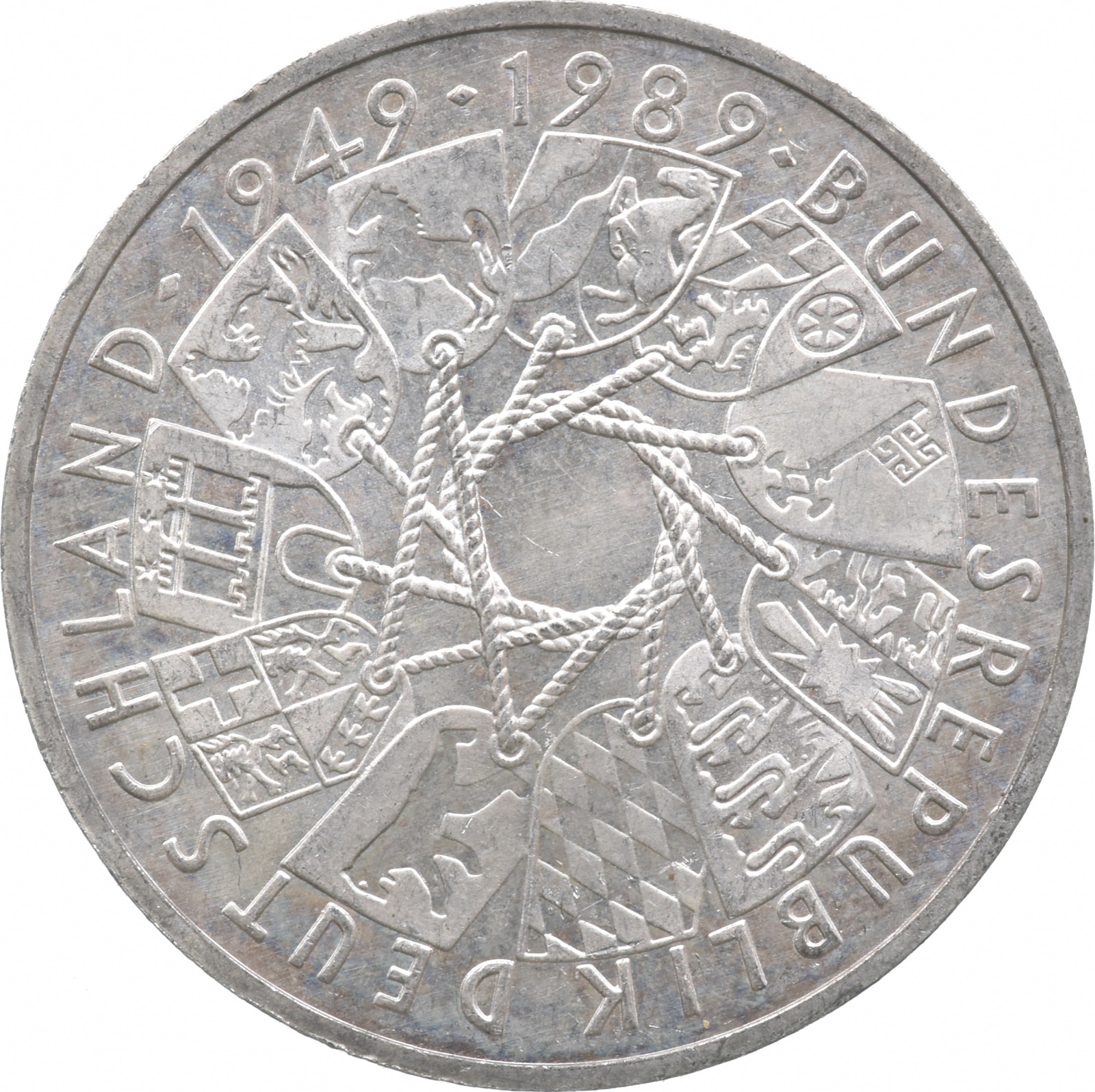 SILVER - WORLD Coin - 1989 Germany 10 Mark - World Silver Coin ...