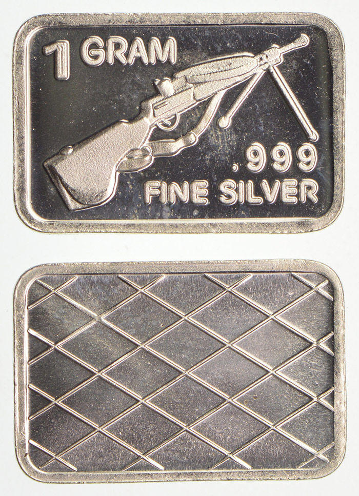 Sniper Gun - 1 Gram .999 Fine Silver - Custom Designed Silver Bar ...