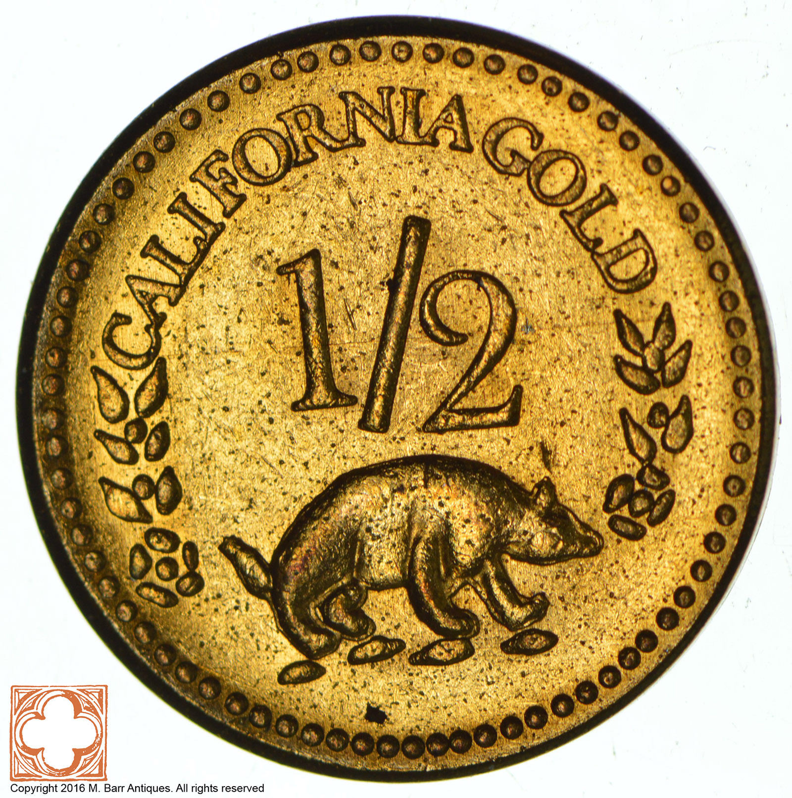 Souvenir Tribute Token - California Gold Rush - 1858 Liberty Head ...