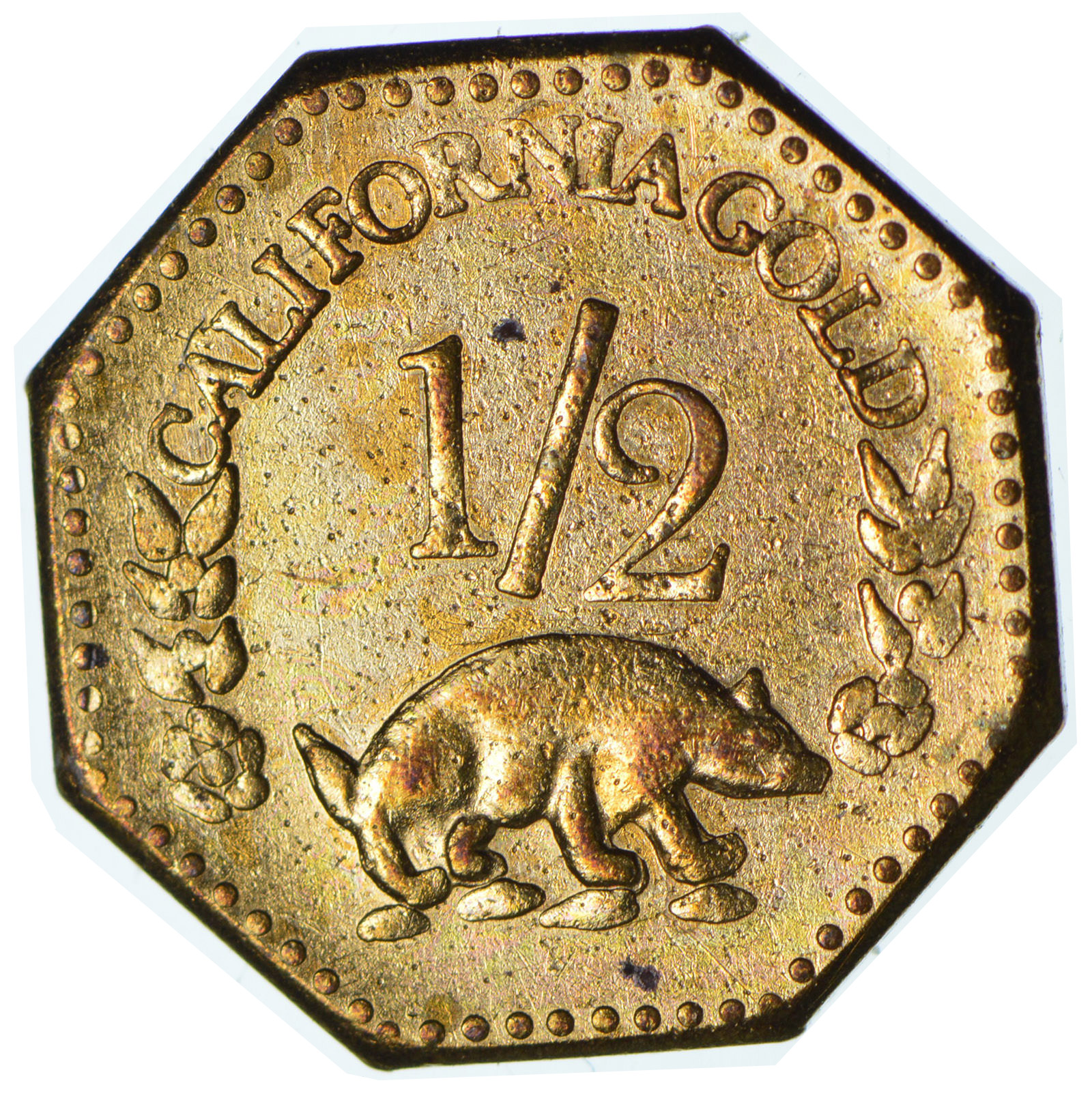 Souvenir Tribute Token - Octagonal - California Gold Rush - 1855 ...