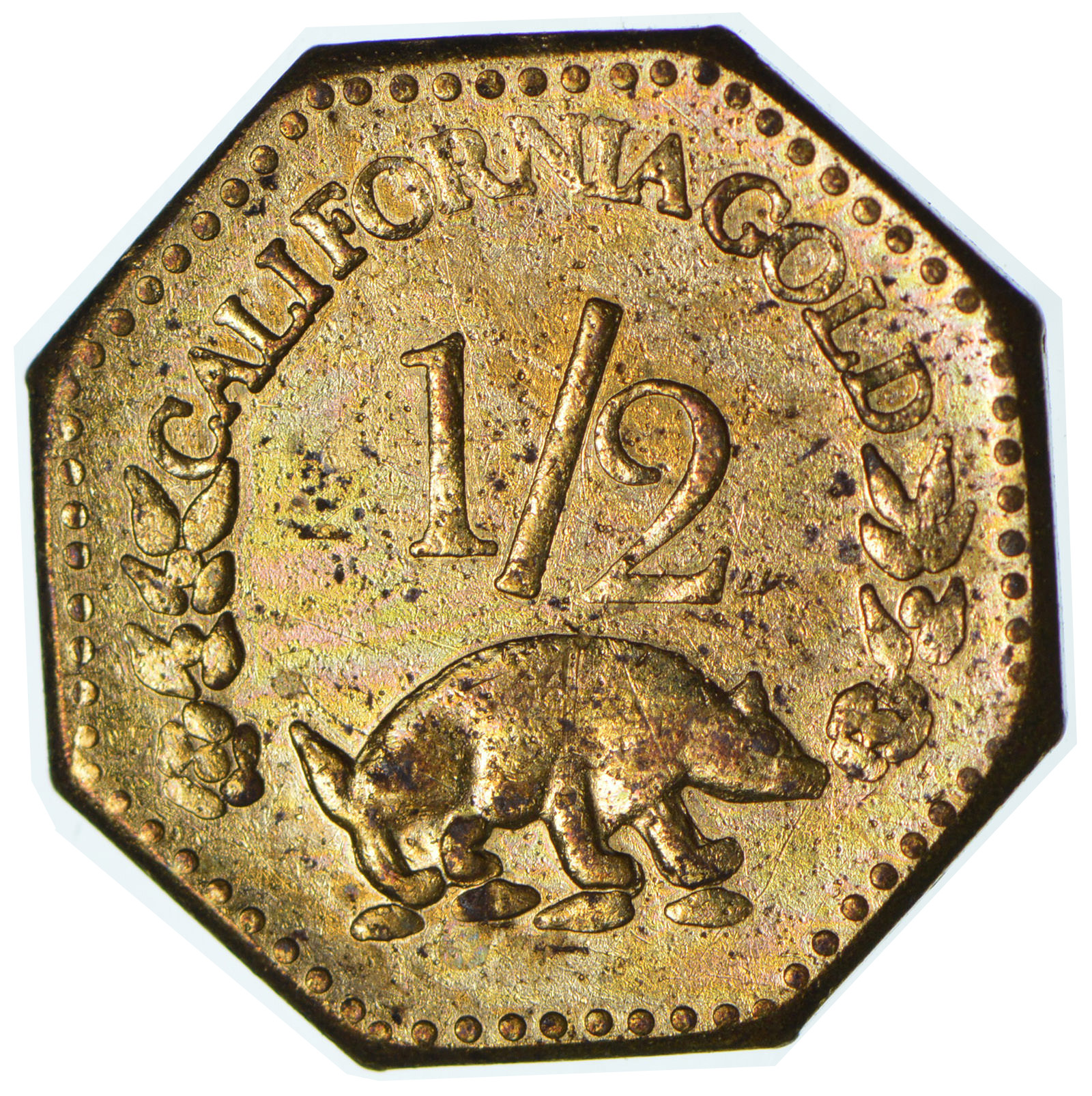 Souvenir Tribute Token - Octagonal - California Gold Rush - 1855 ...