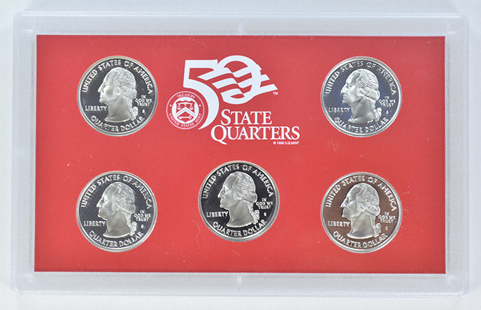 Special 90% Silver 2006-S 5 Coin State Quarter Proof Set | Property Room