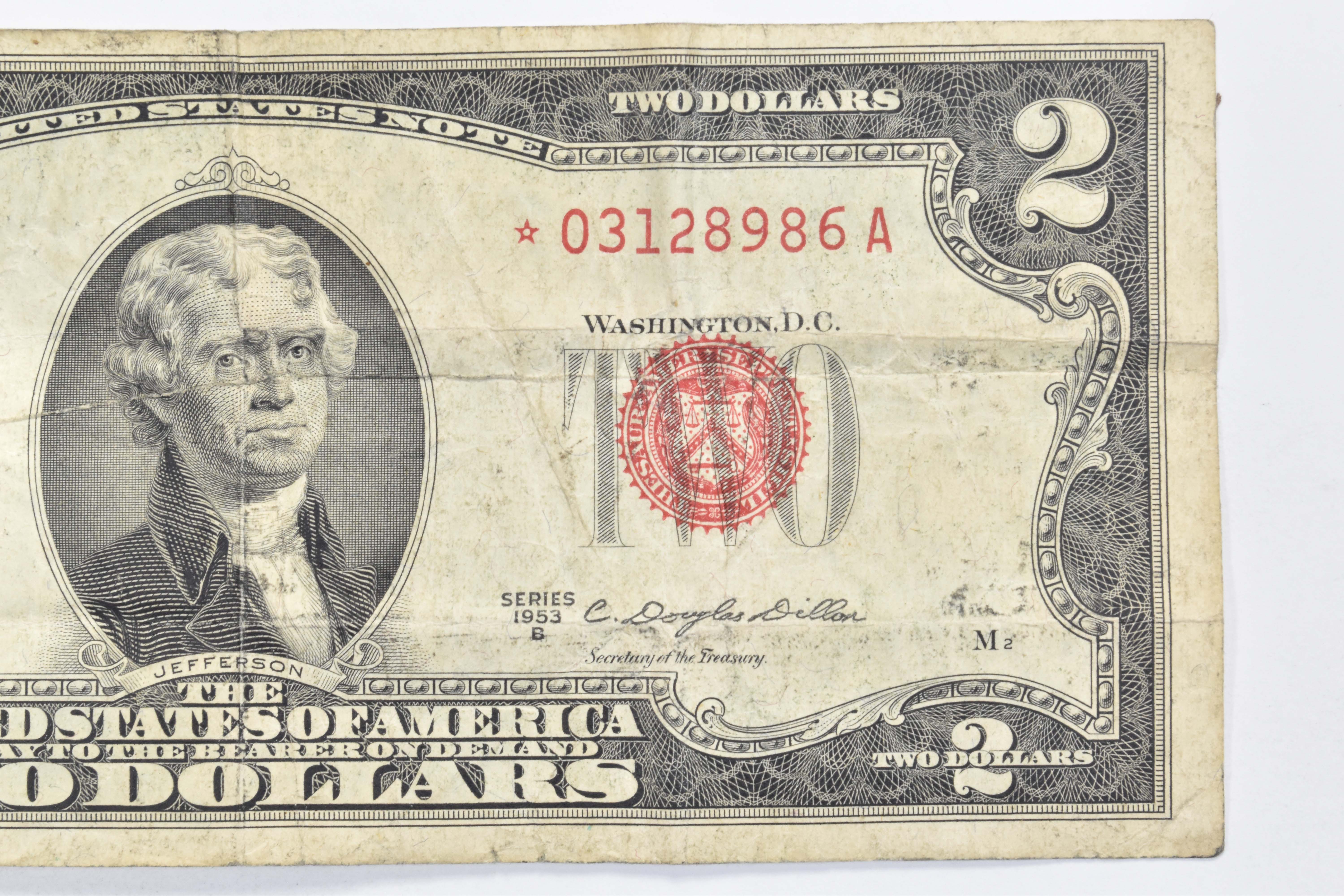 *Star* Error Replacement 1953-B Note Red Seal $2 United States US Note ...